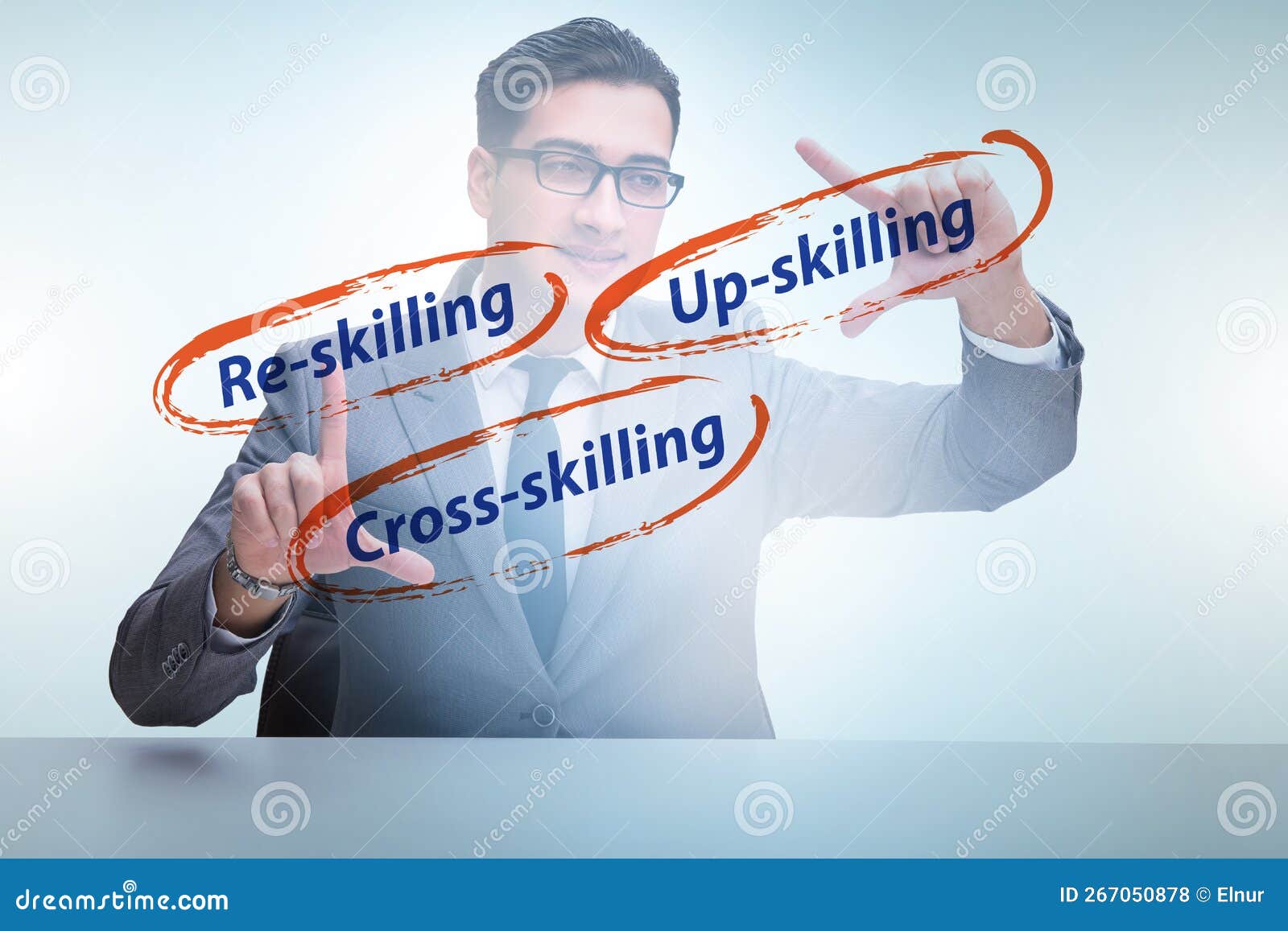 Re-skilling and Upskilling in Learning Concept Stock Photo - Image of ...
