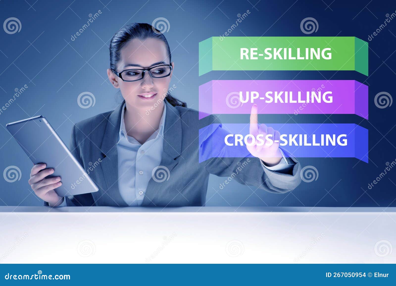 Re-skilling and Upskilling in Learning Concept Stock Photo - Image of ...