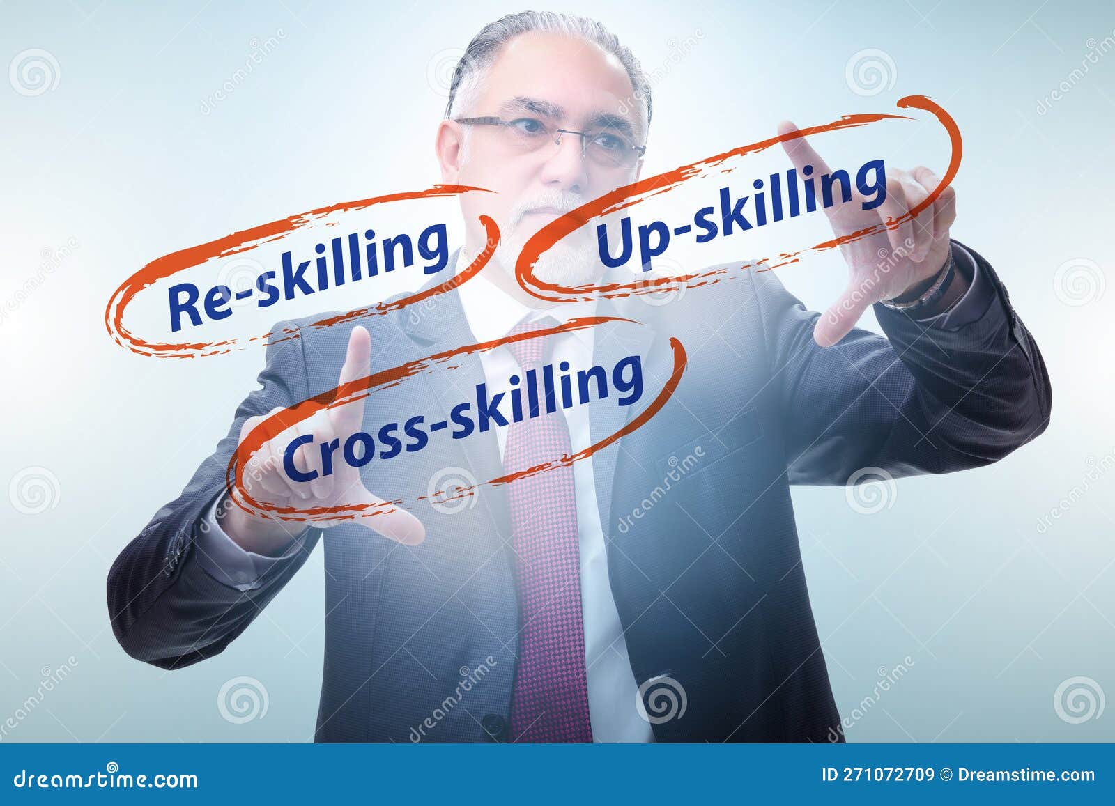 Re-skilling and Upskilling in Learning Concept Stock Image - Image of ...