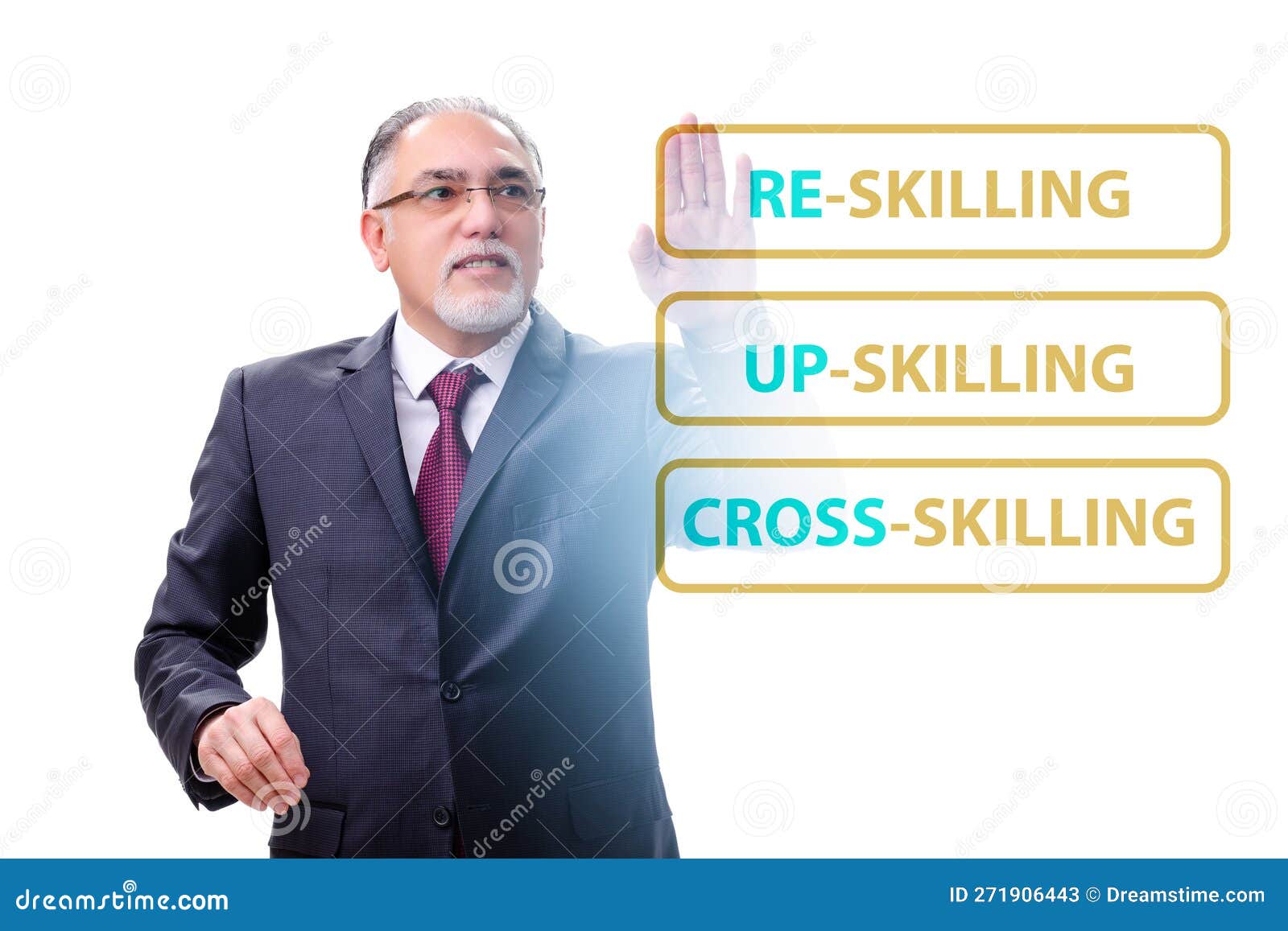 Re-skilling and Upskilling in Learning Concept Stock Image - Image of ...