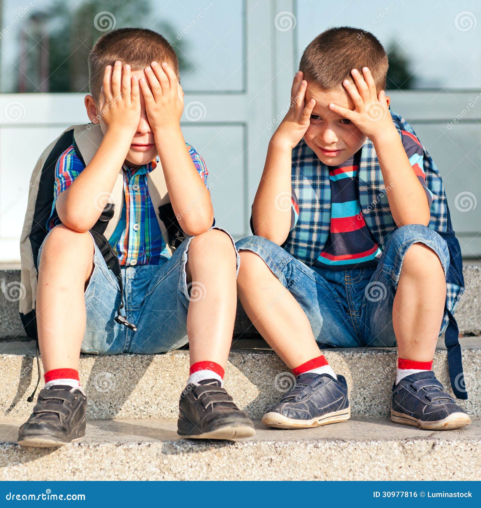 We re in Trouble! stock photo. Image of children, people - 30977816