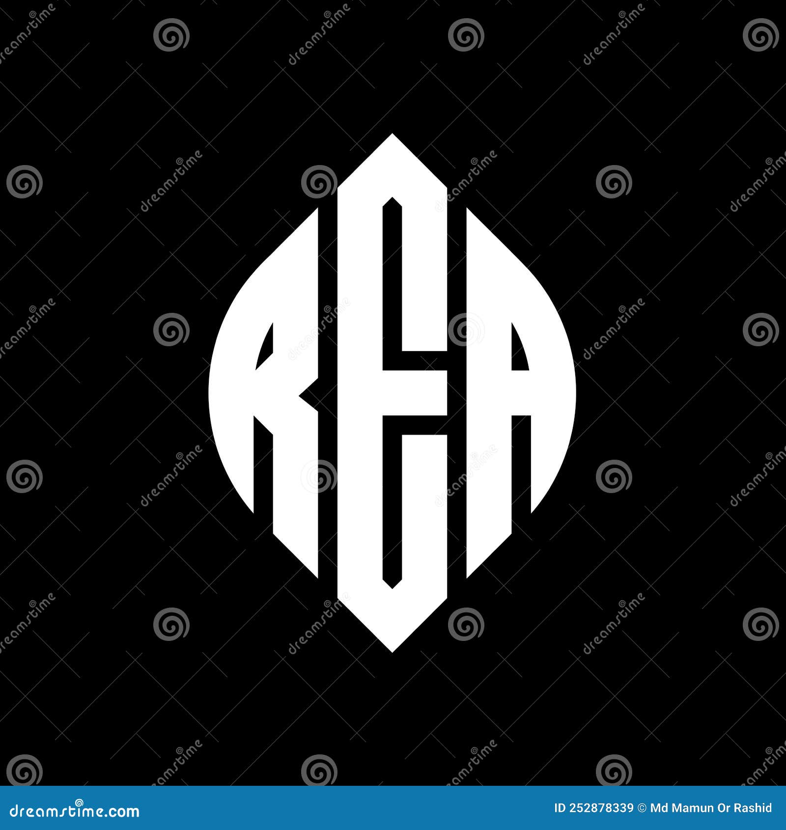 REA Circle Letter Logo Design with Circle and Ellipse Shape. REA ...