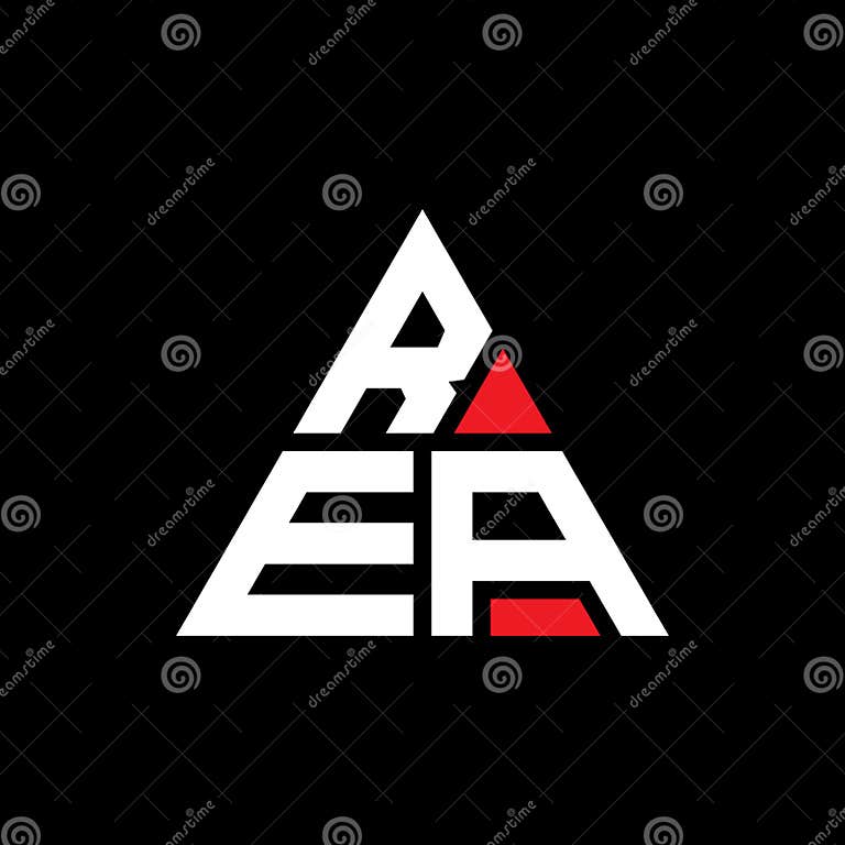 REA Triangle Letter Logo Design with Triangle Shape. REA Triangle Logo ...