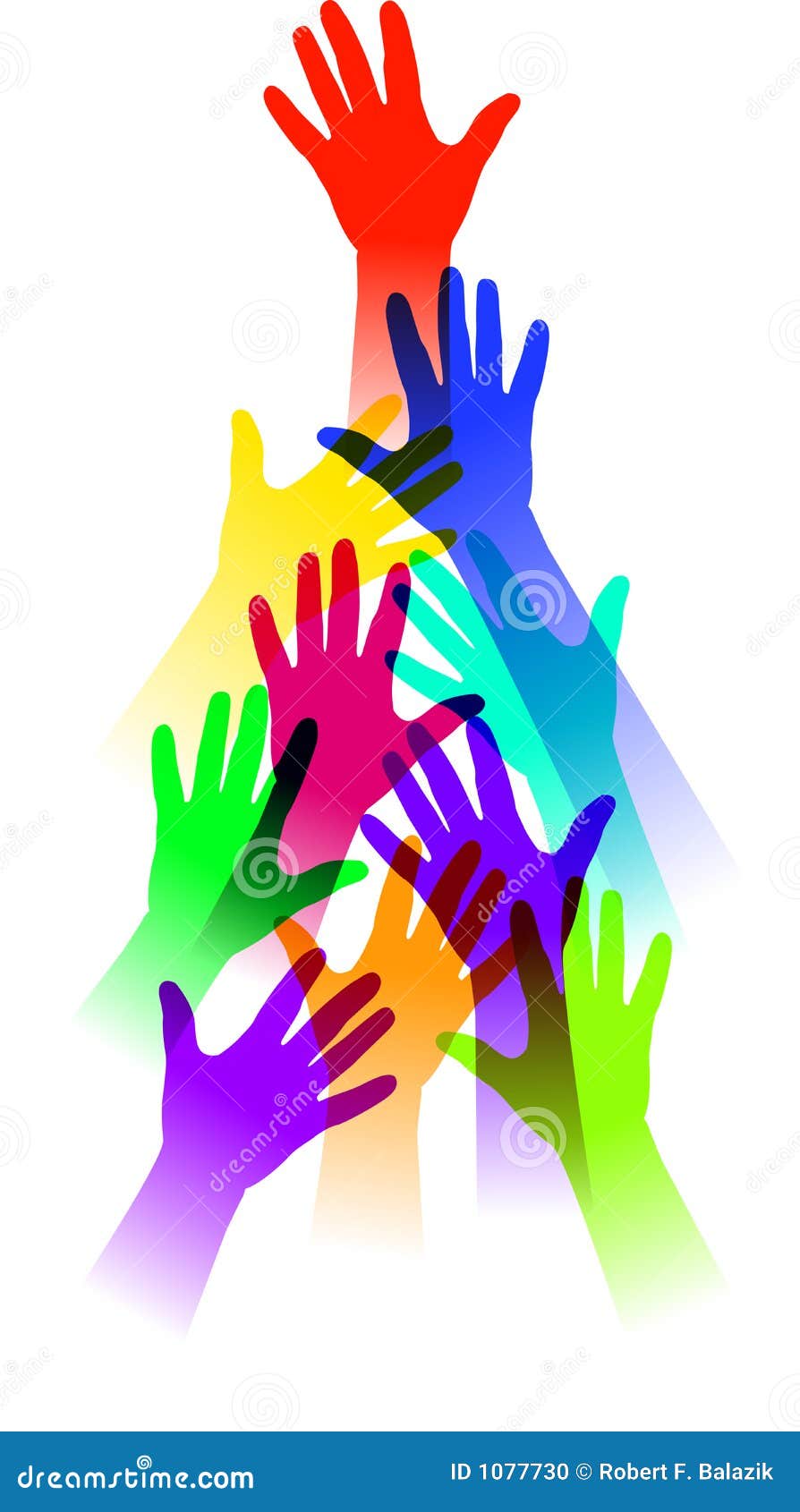 Reach stock vector. Illustration of colorful, reach, palms - 1077730