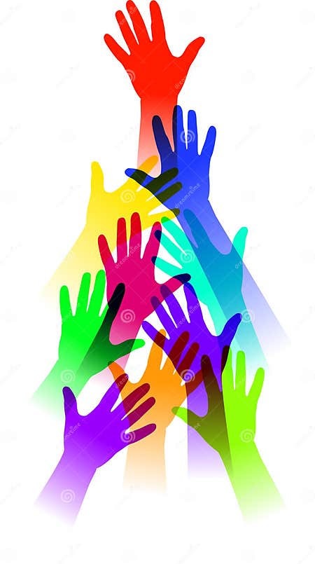 Reach stock vector. Illustration of colorful, reach, palms - 1077730