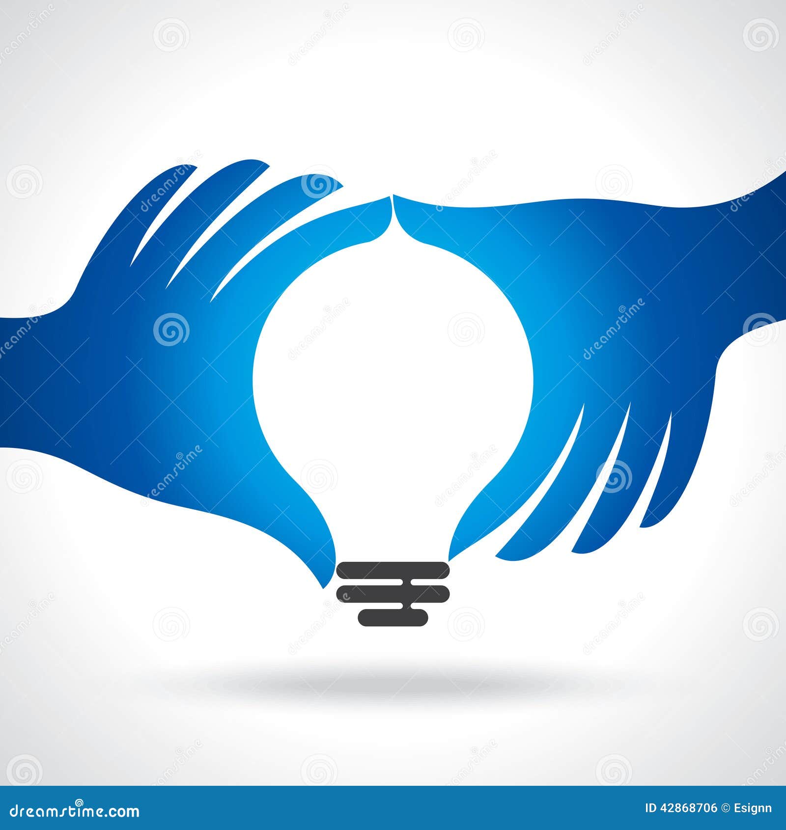 Reach idea with human hand stock vector. Illustration of design - 42868706