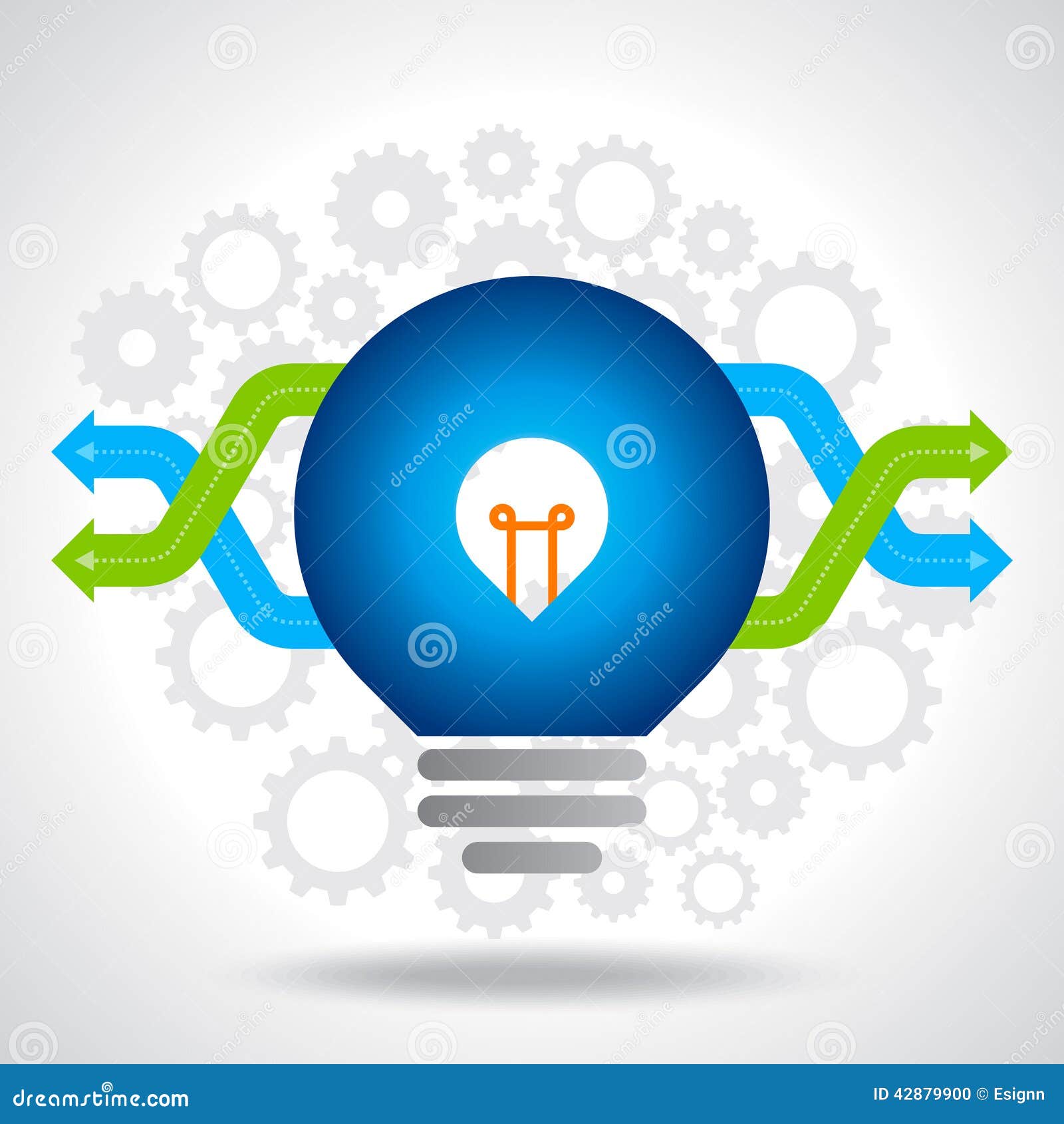 Reach Idea, a Human Think with Arrow Stock Vector - Illustration of ...