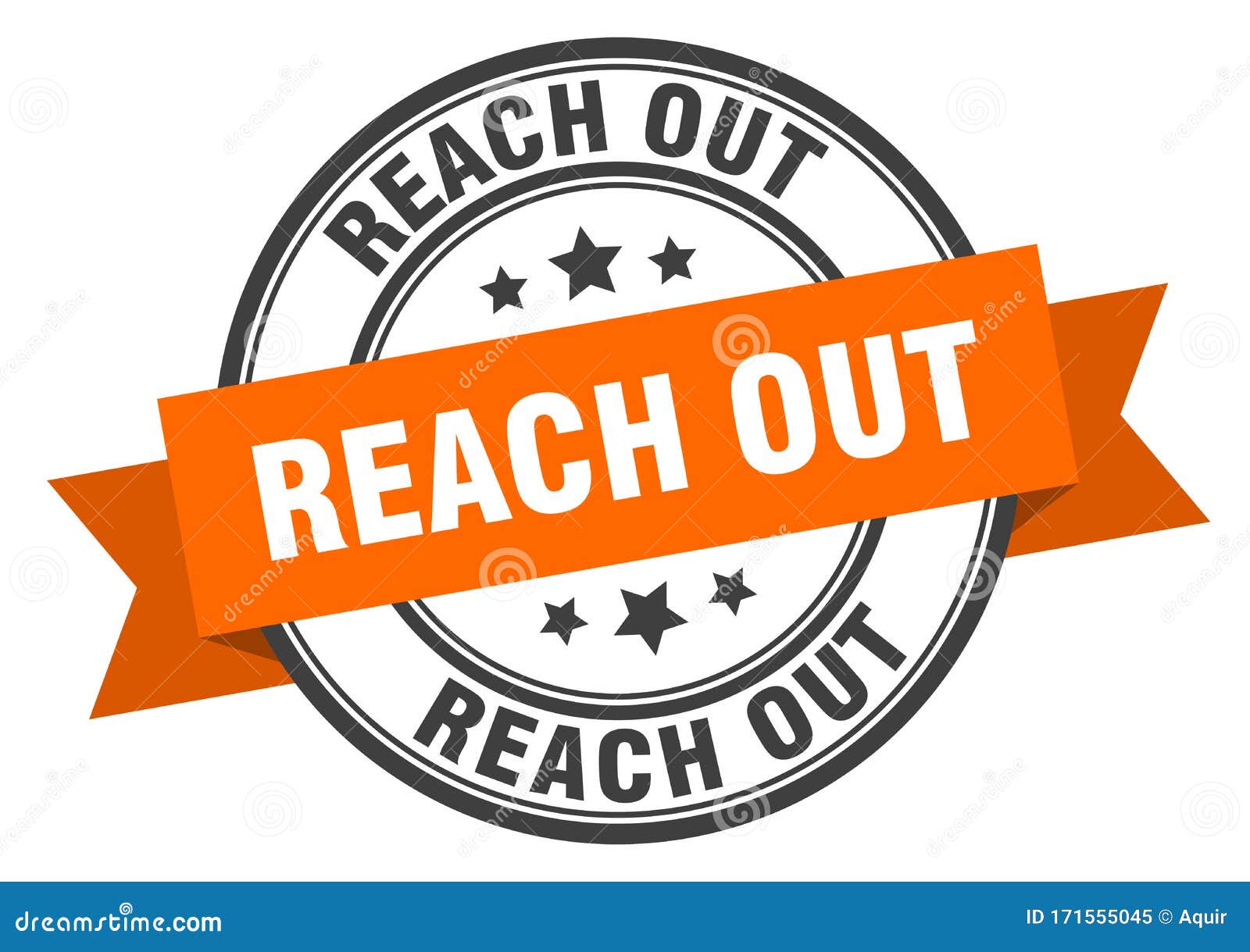 Reach Out Label. Reach Out Round Band Sign Stock Vector - Illustration ...