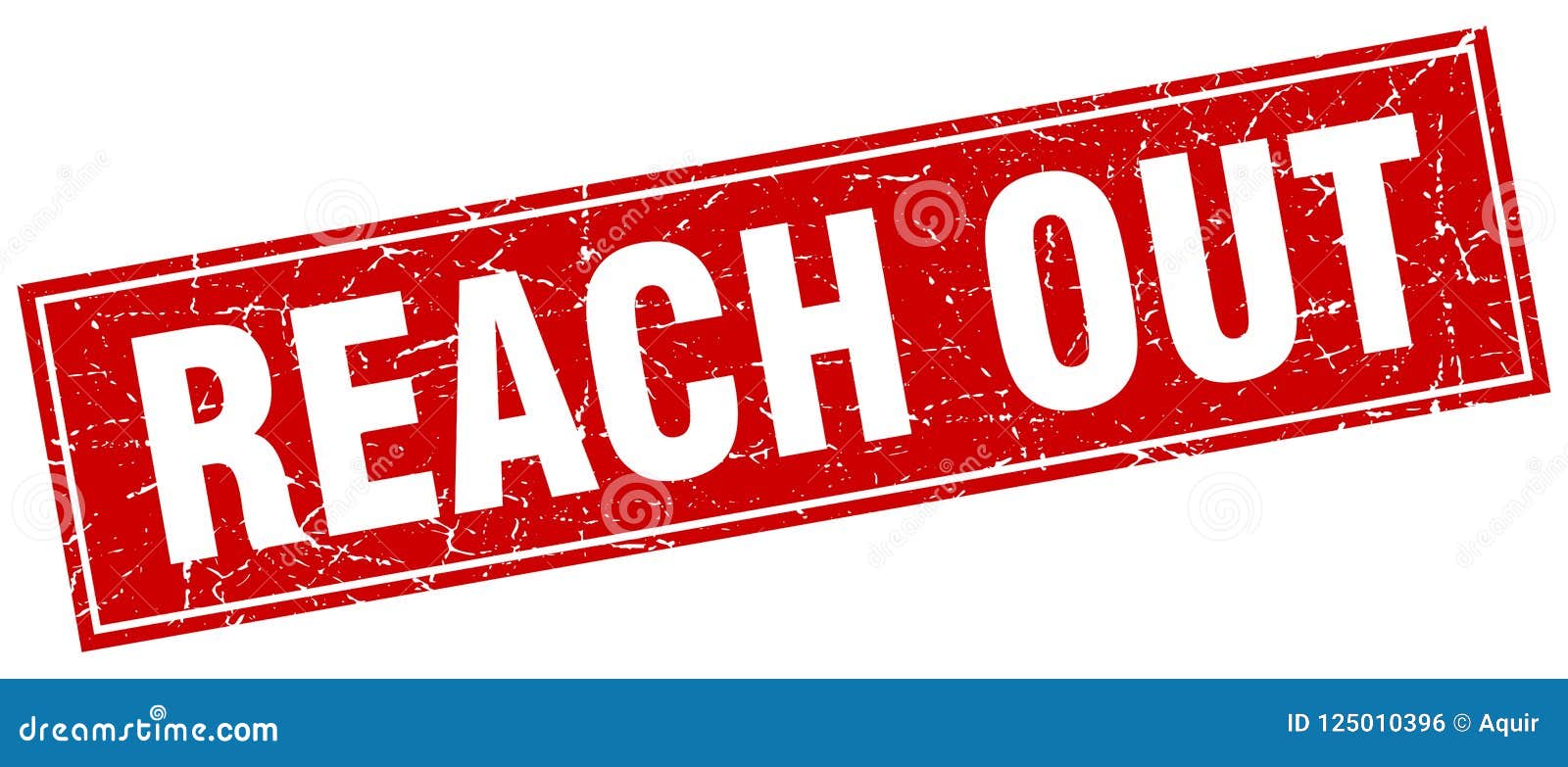 Reach out stamp stock vector. Illustration of square - 125010396