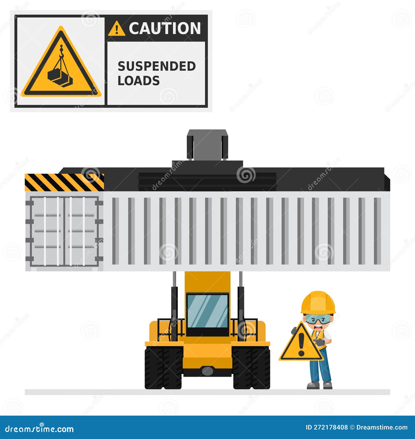 Reach Stacker Loading Container. Port Machinery. Container Carrier ...