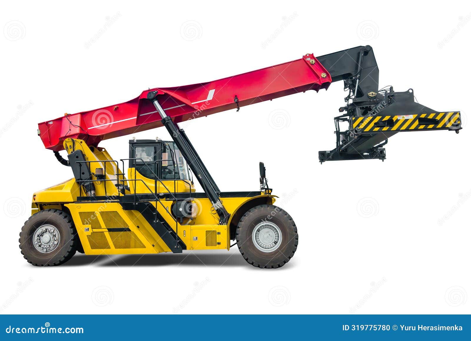 Reach Stacker. Powerful Terminal Loader for Containers Stock Photo ...