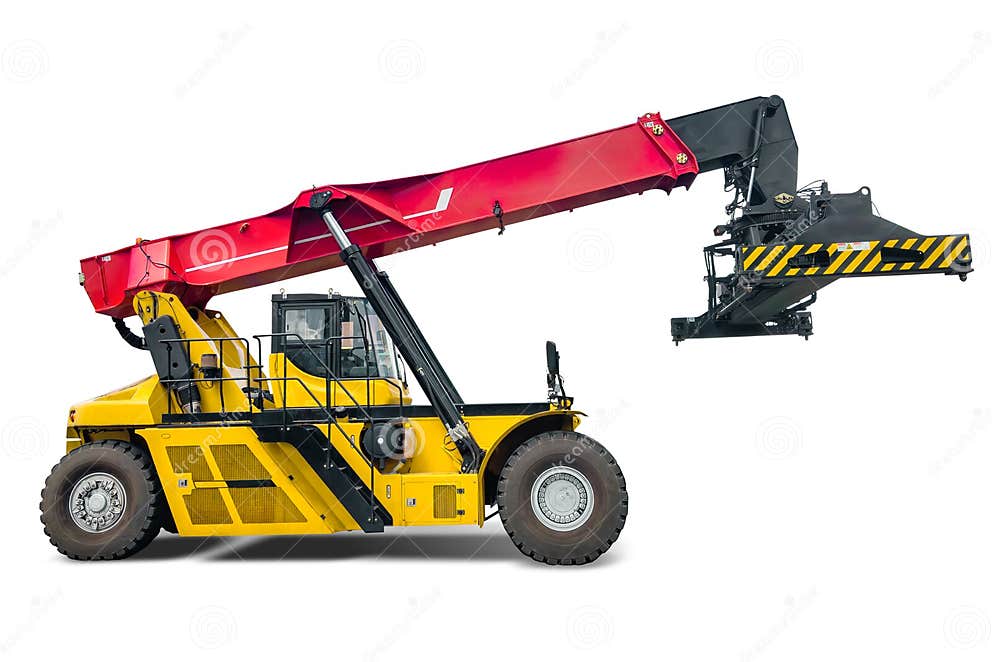Reach Stacker. Powerful Terminal Loader for Containers Stock Photo ...