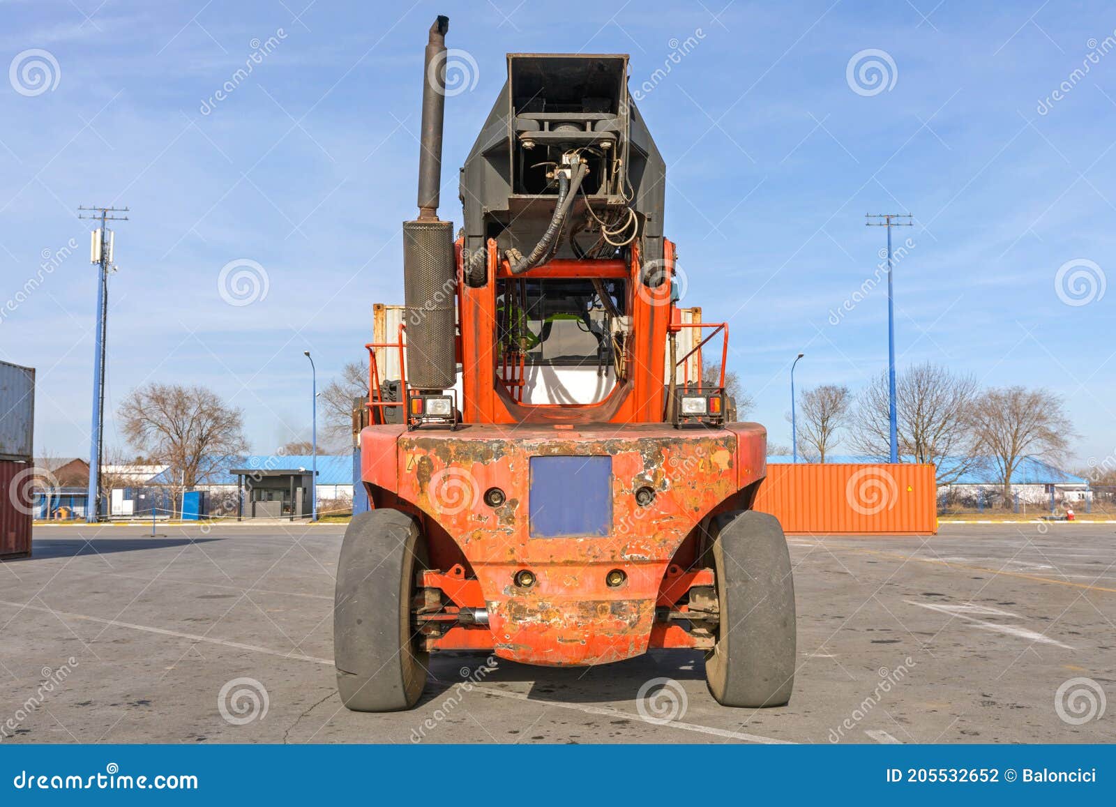 Reach Stacker stock photo. Image of business, industry - 205532652