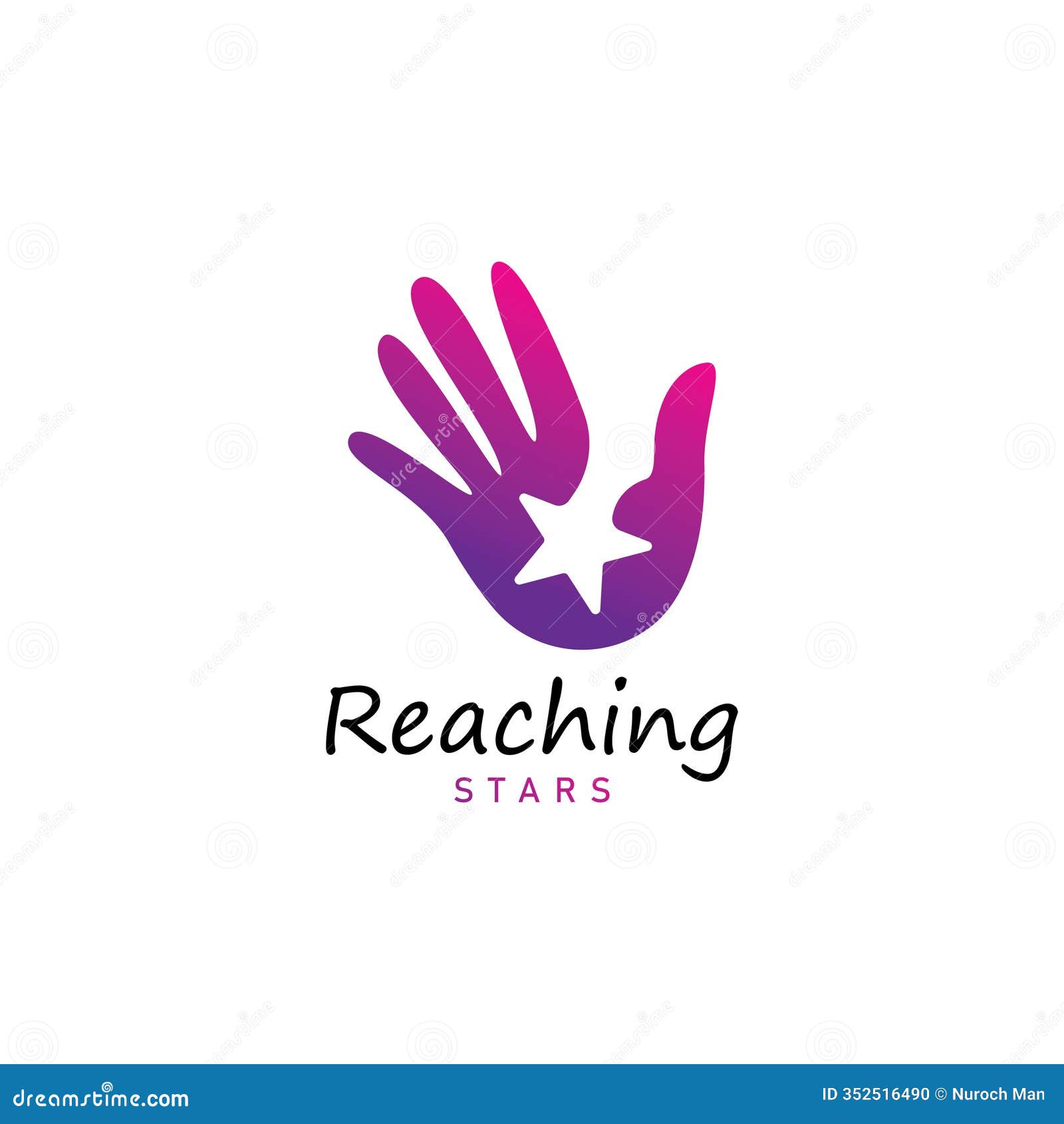 Reach Star Dreams Logo Vector Design Template Stock Vector ...