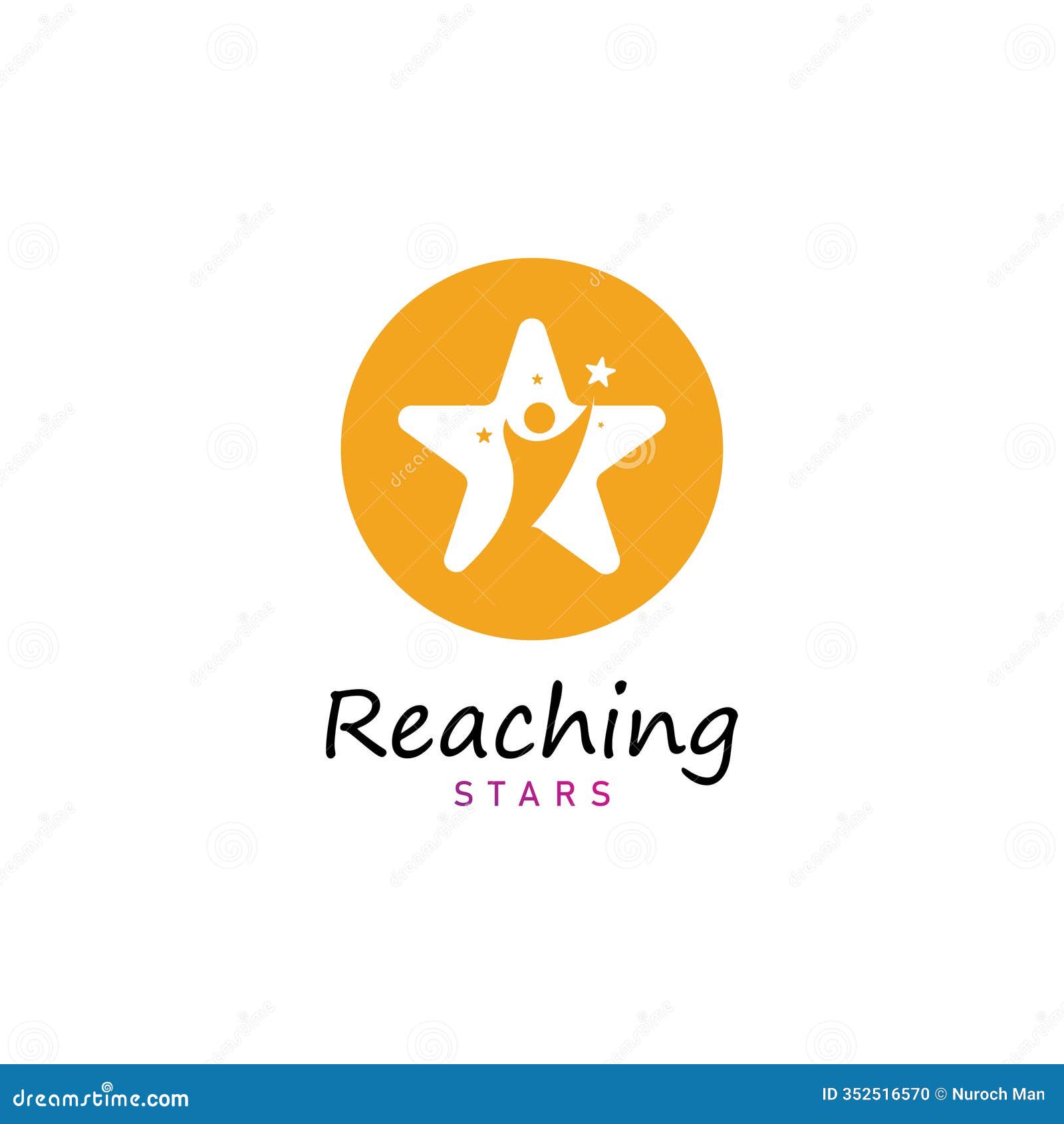 Reach Star Dreams Logo Vector Design Template Stock Illustration ...