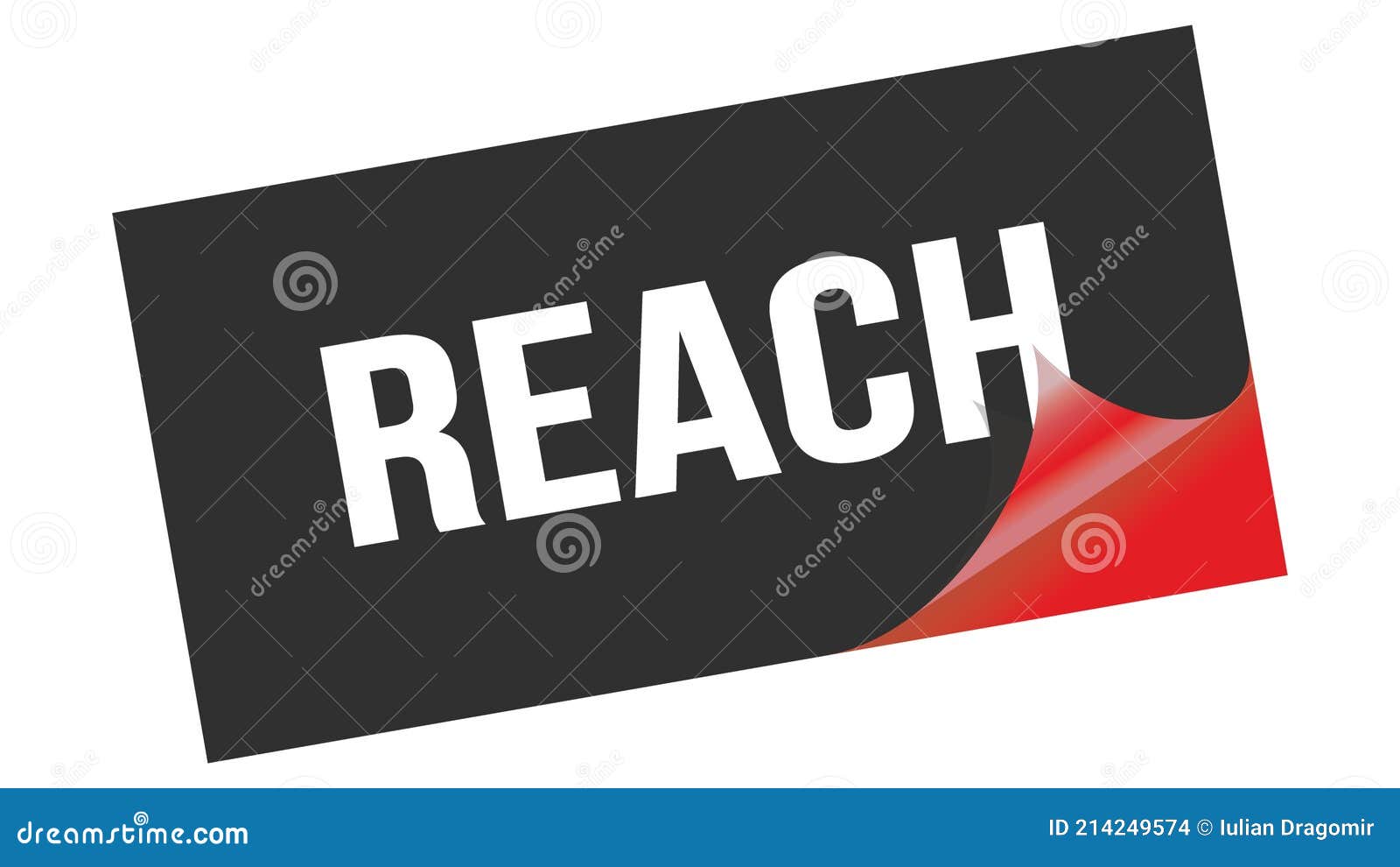 REACH Text on Black Red Sticker Stamp Stock Illustration - Illustration ...