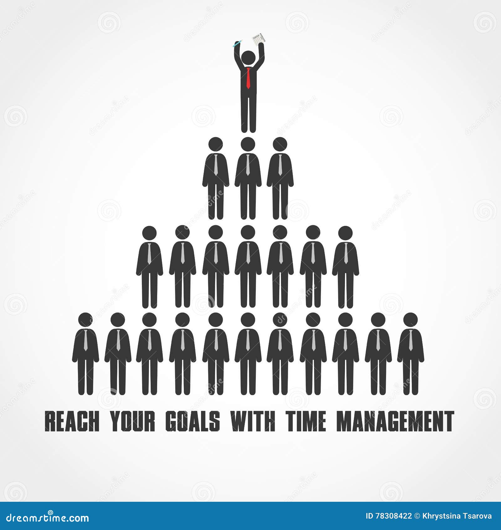 Reach Your Goals with Time Management Stock Vector - Illustration of ...