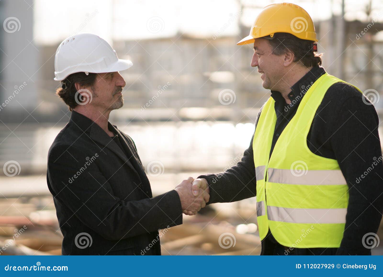 Successful handshake stock image. Image of engineer - 112027929