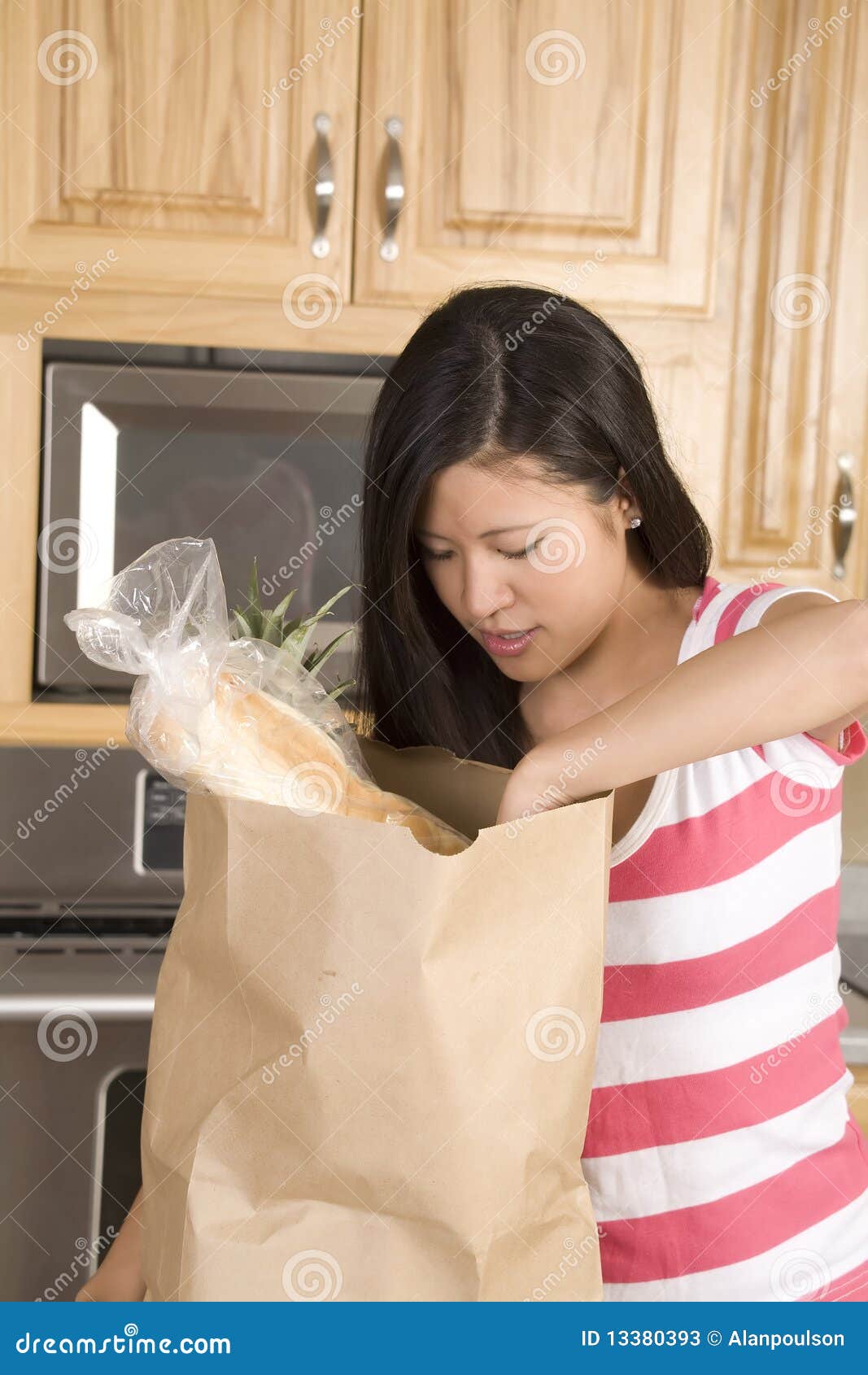 Reaching into bag stock image. Image of kitchen, emotion - 13380393