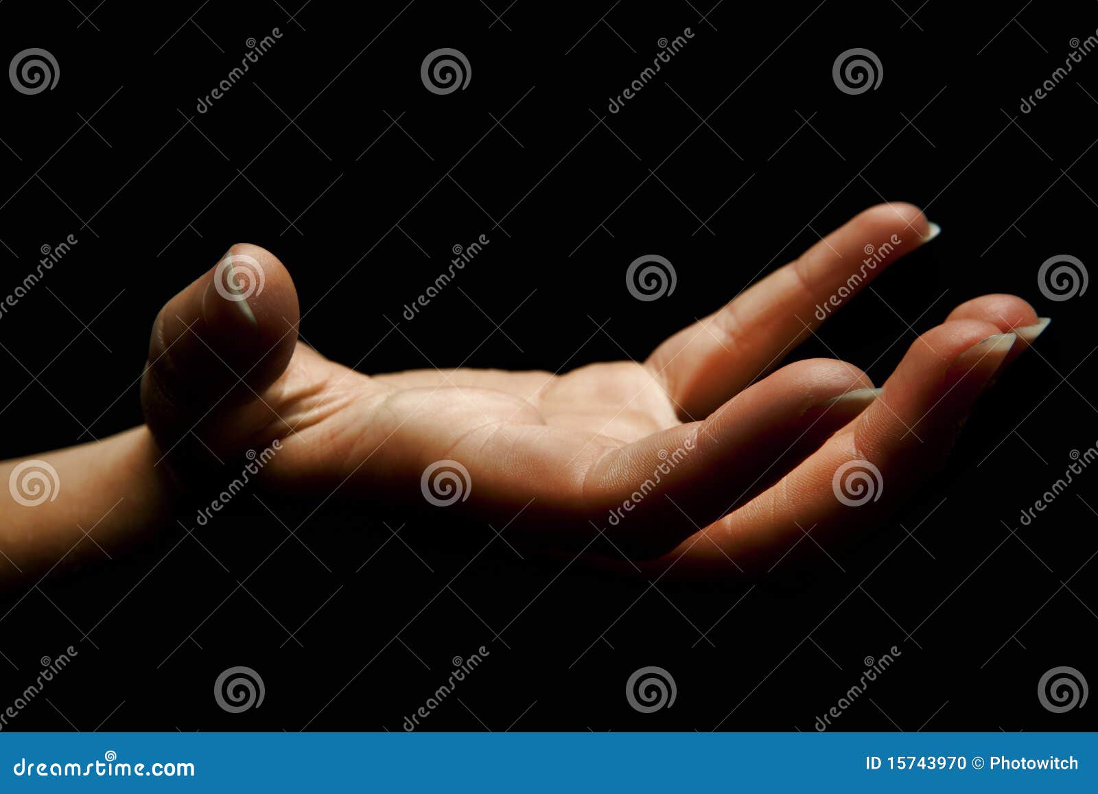 Reaching dark hand stock photo. Image of female, touch - 15743970