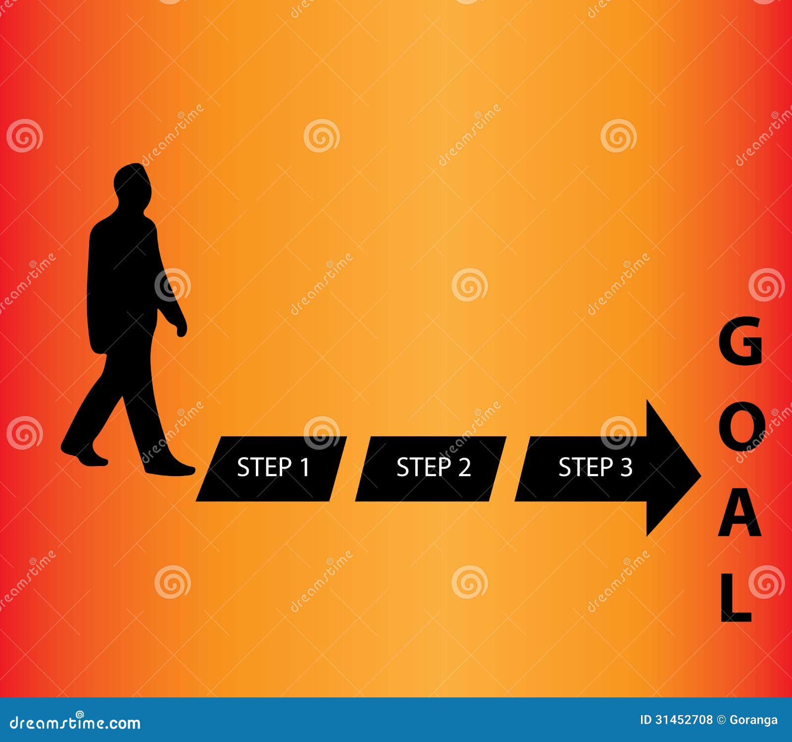 Reaching the Goal stock illustration. Illustration of adult - 31452708