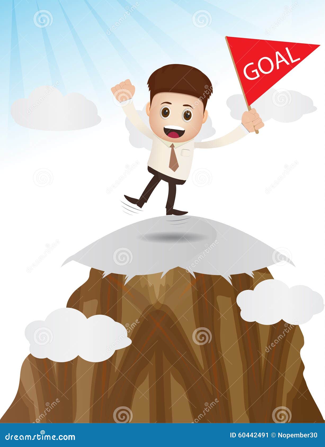 Reaching Goal Target Character Stock Vector - Illustration of ...