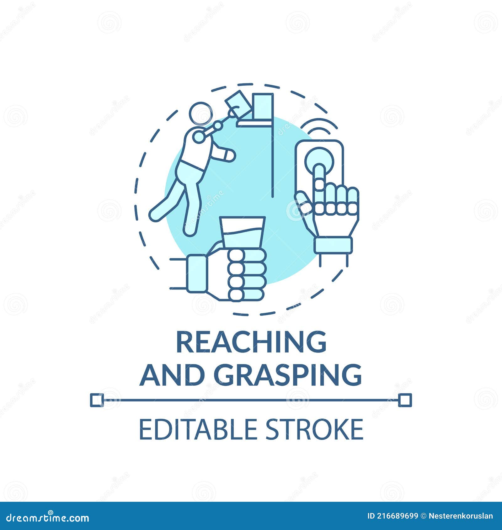 Man Grasping An IoT Icon, In A Contemporary Cartoon Design ...