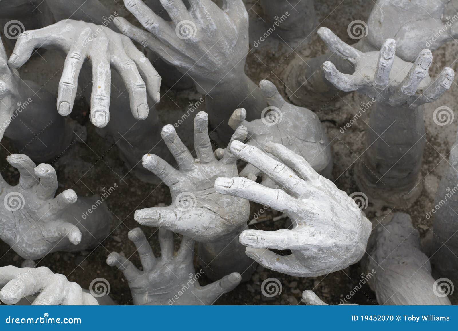 Chiang Rai, Thailand, Reaching Hands Sculpture at the White Temple ...