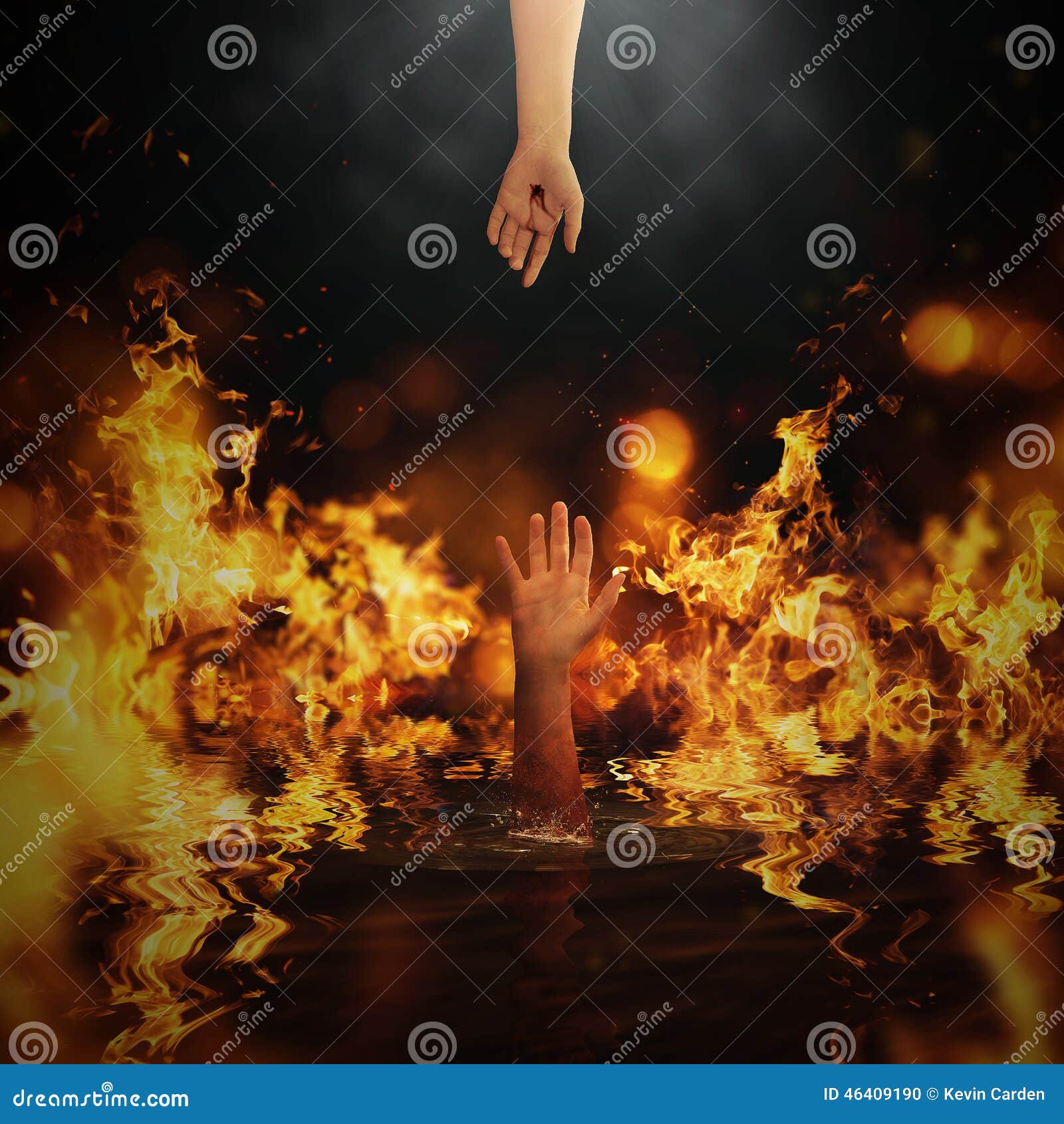 Reaching for help stock photo. Image of surreal, concept - 46409190