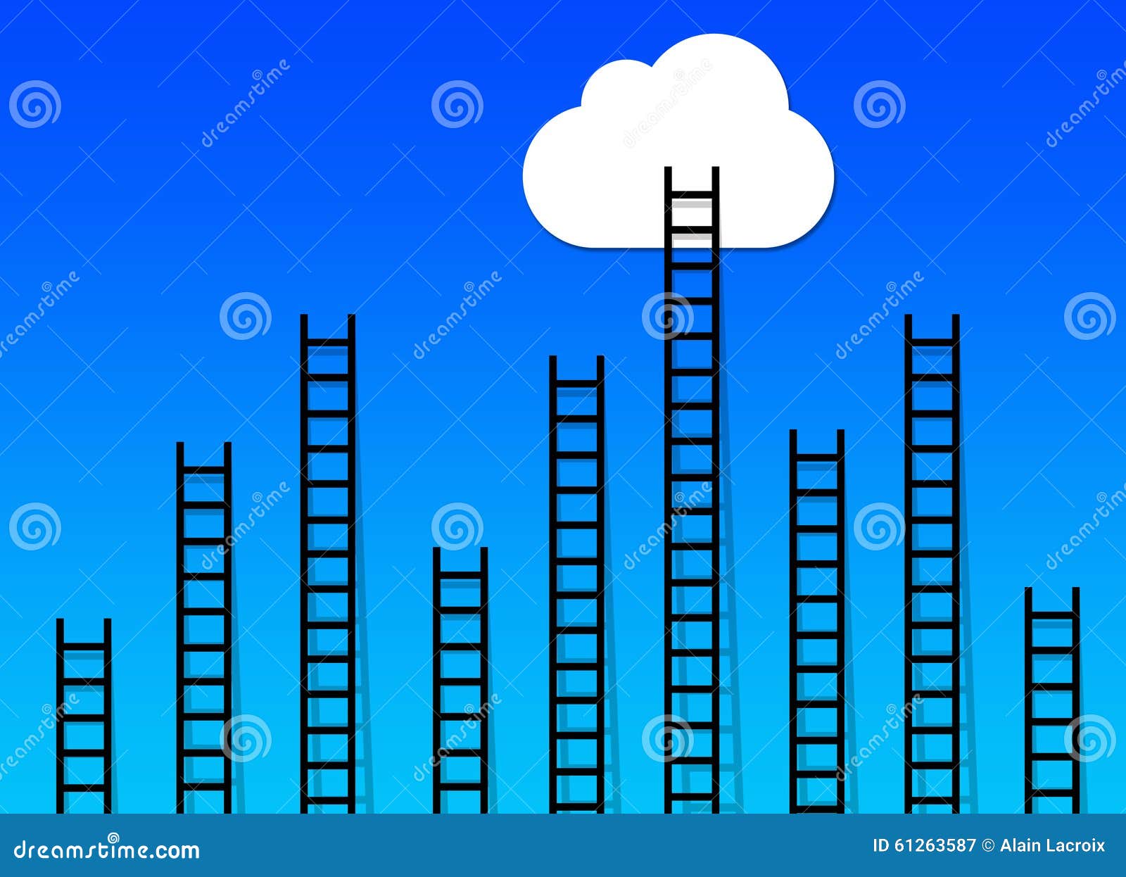 Reaching high stock illustration. Illustration of career - 61263587