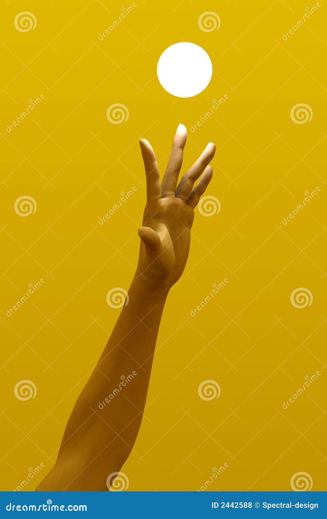 Reaching the Light stock illustration. Illustration of achievment - 2442588