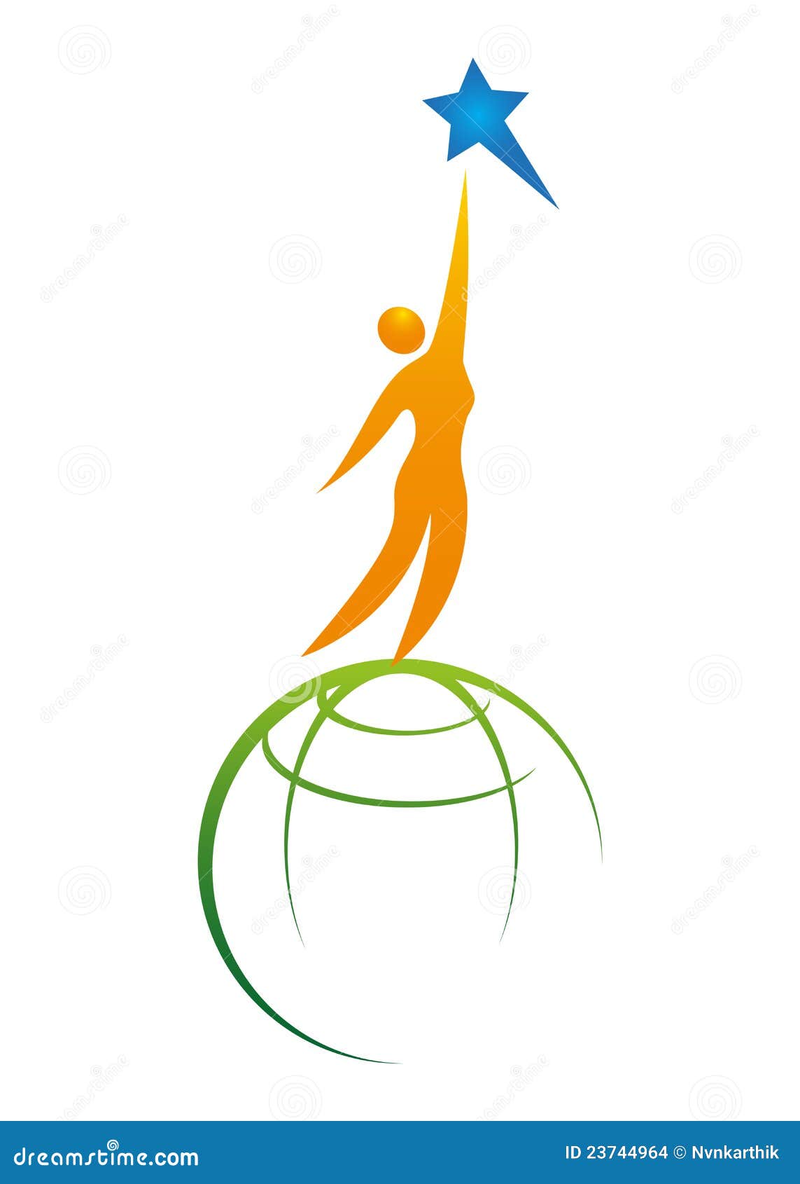 Reaching for success stock vector. Illustration of hopeful - 23744964