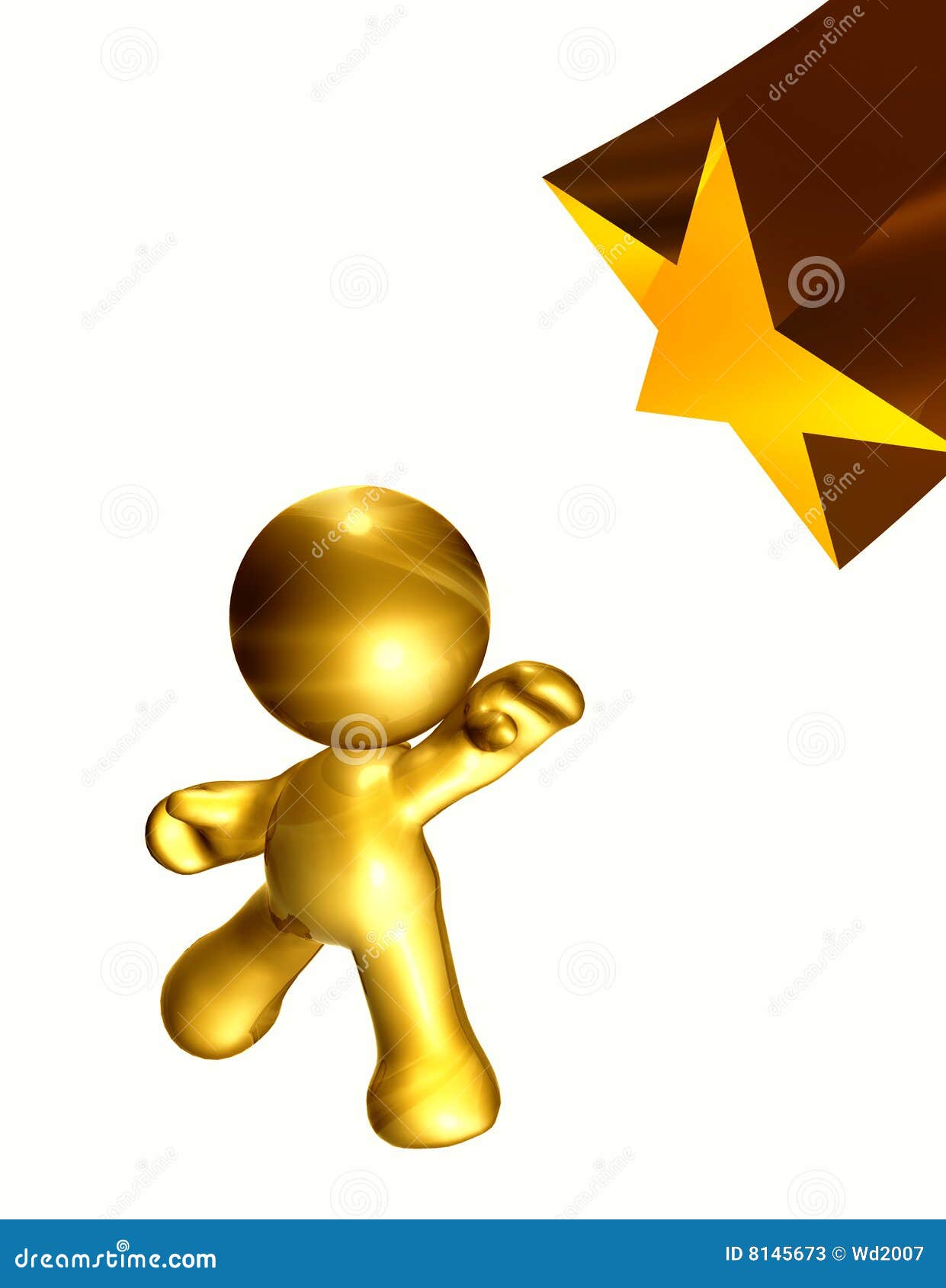 Reaching success star stock illustration. Illustration of goal - 8145673