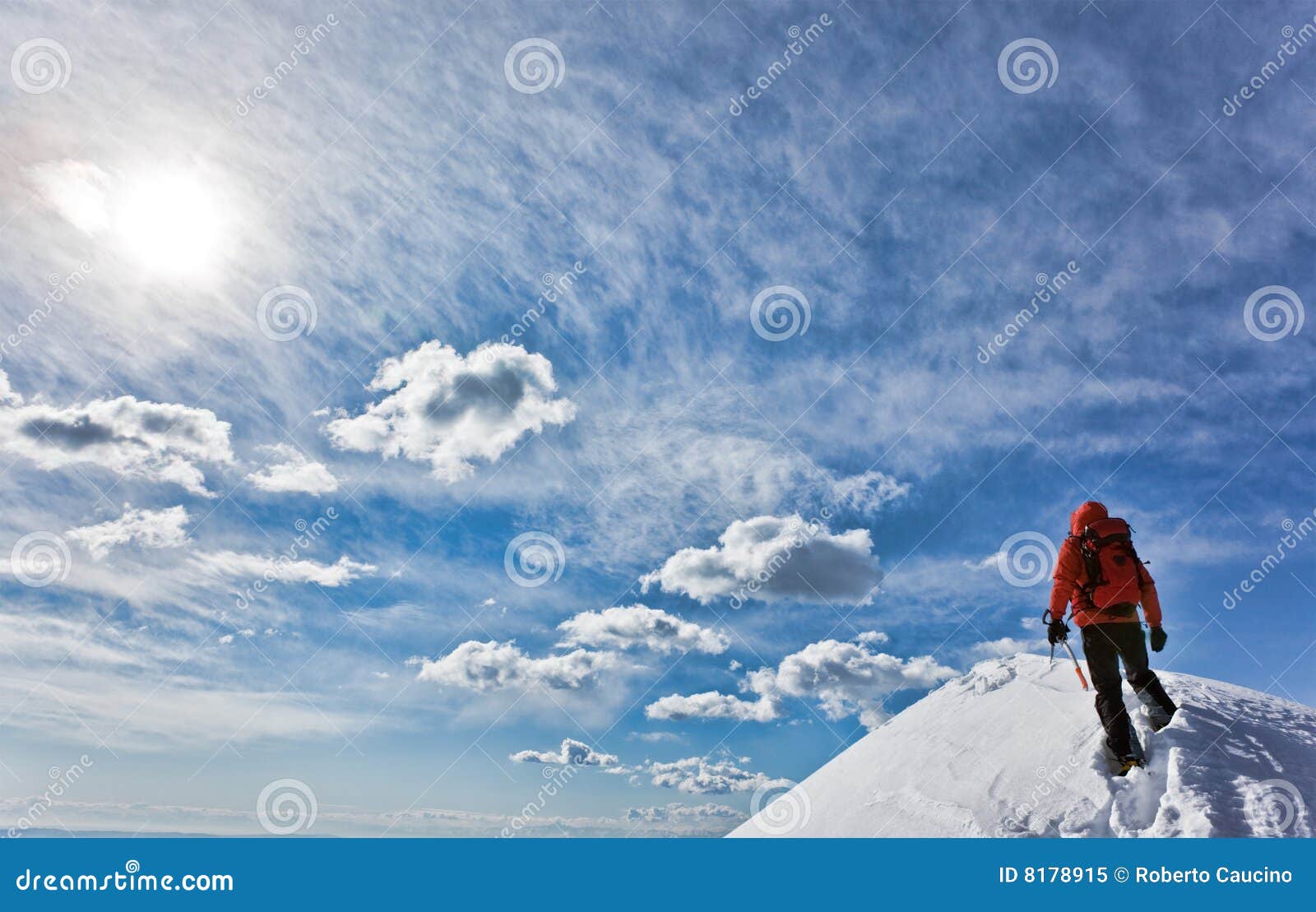 Reaching the summit stock image. Image of outdoor, alpine - 8178915