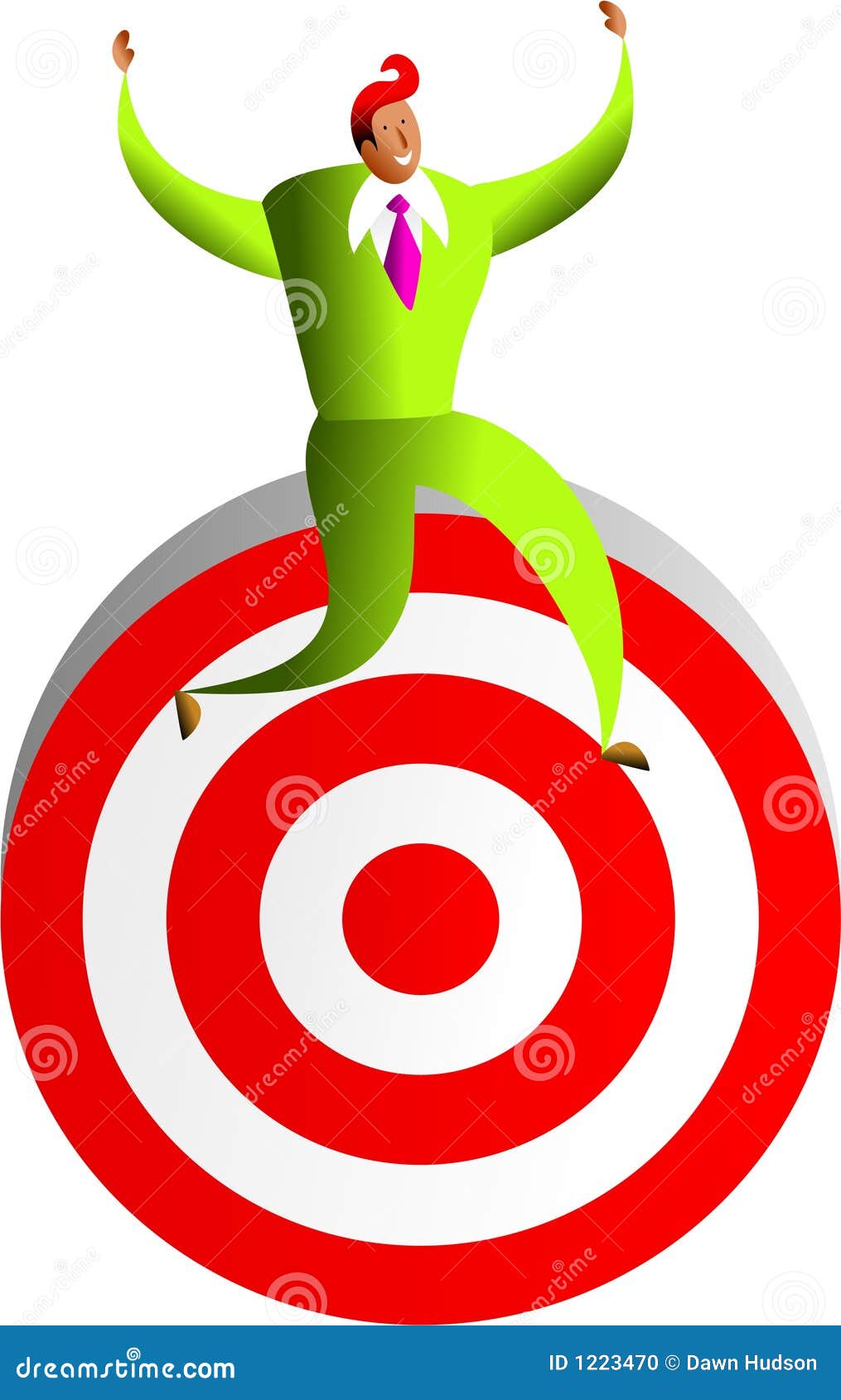 Reaching the target stock illustration. Illustration of competition ...
