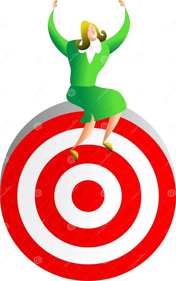 Reaching the target stock illustration. Illustration of achievement ...
