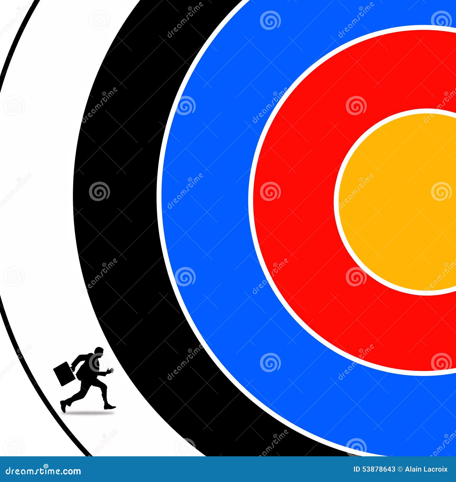 Reaching target stock illustration. Illustration of consultancy - 53878643