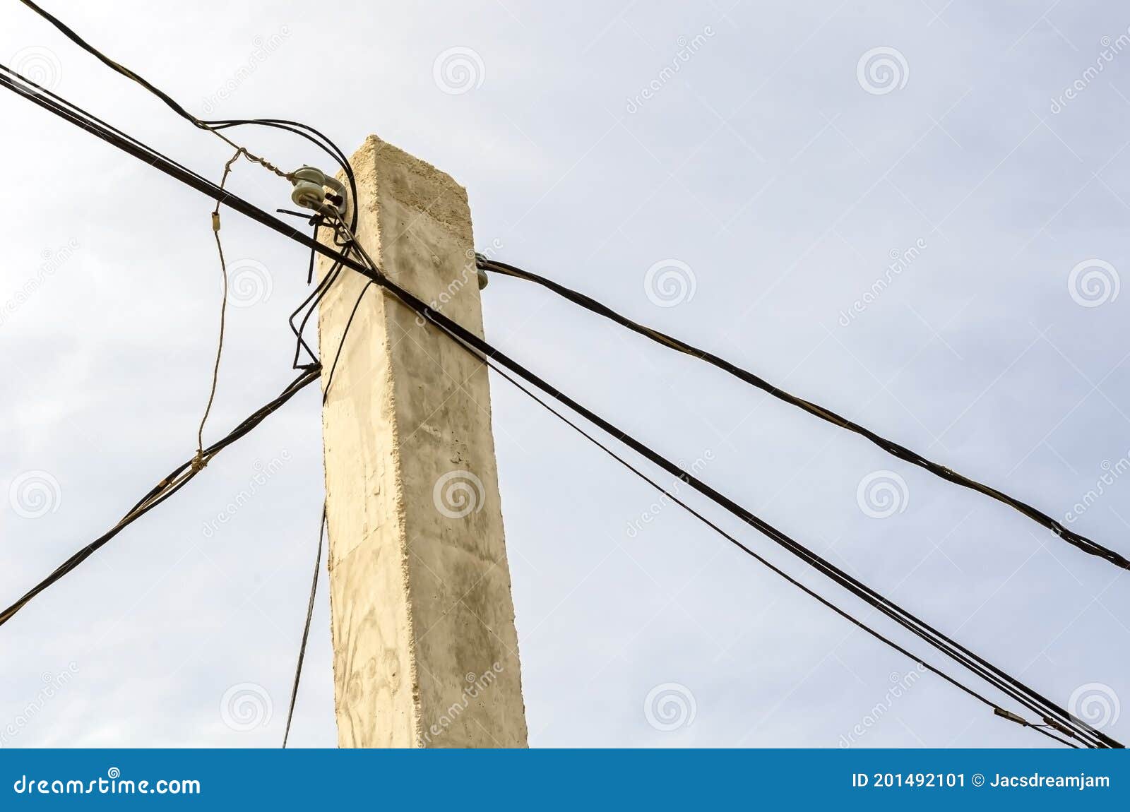 Cable Attachment To Post stock image. Image of insulator - 201492101