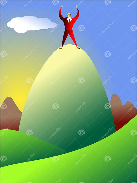 Reaching the top stock illustration. Illustration of perseverance - 428289