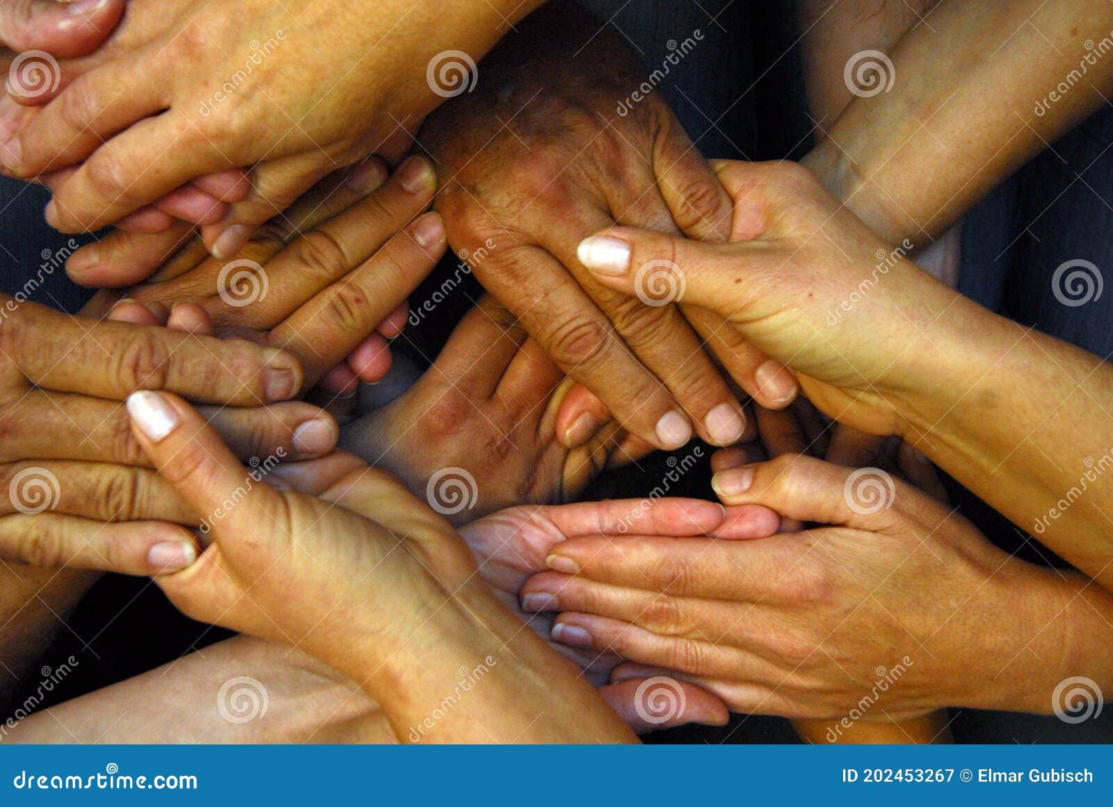 Reaching and Touching Hands, Non Verbal Communication Stock Image ...