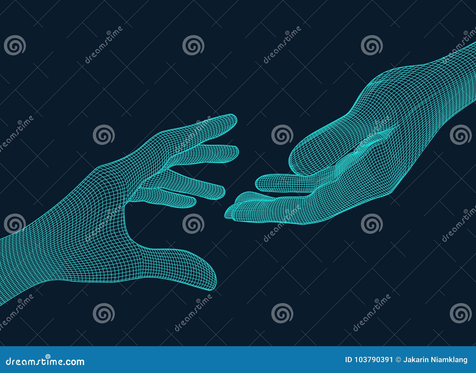 Two Reaching Hands Vector Icon | CartoonDealer.com #91637743