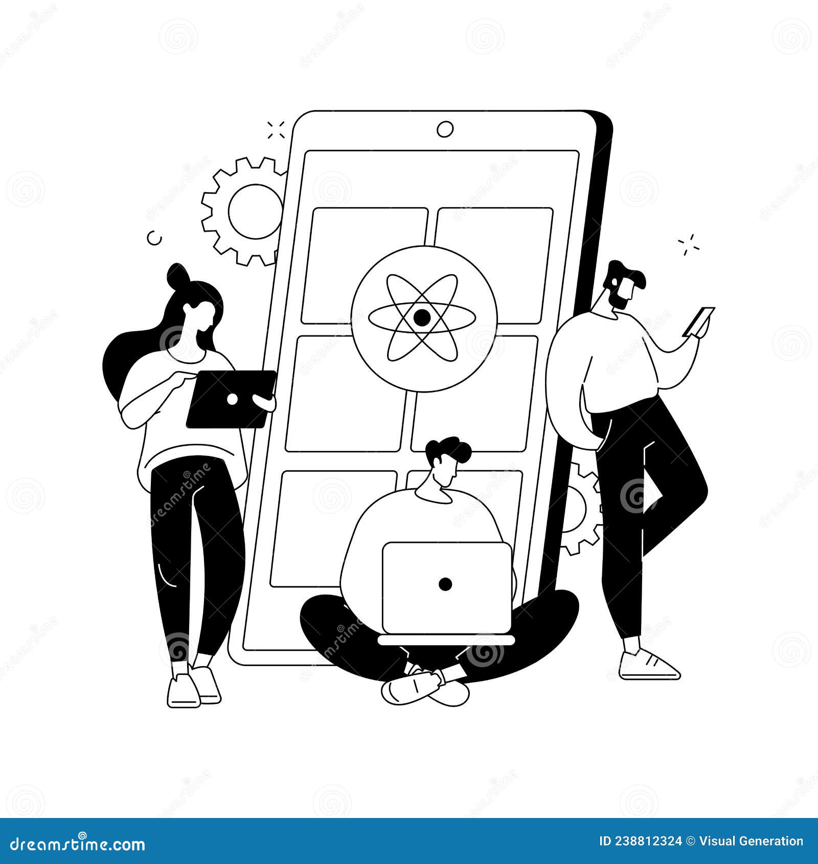 React Js Javascript Modern Programming Language For Speed Of Website Framework Technology Line