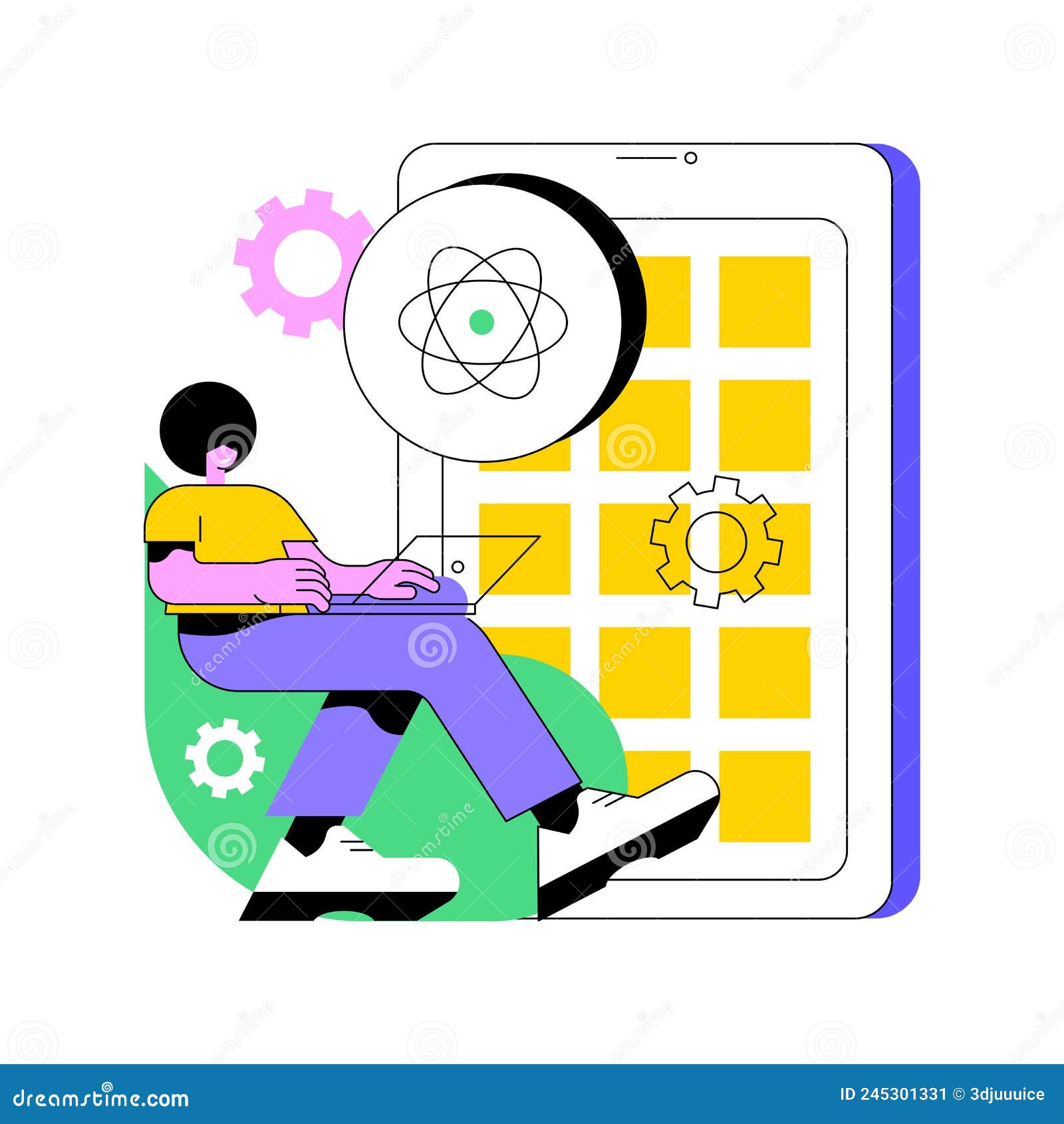 React Native Mobile App Abstract Concept Vector Illustration Stock Vector Illustration Of