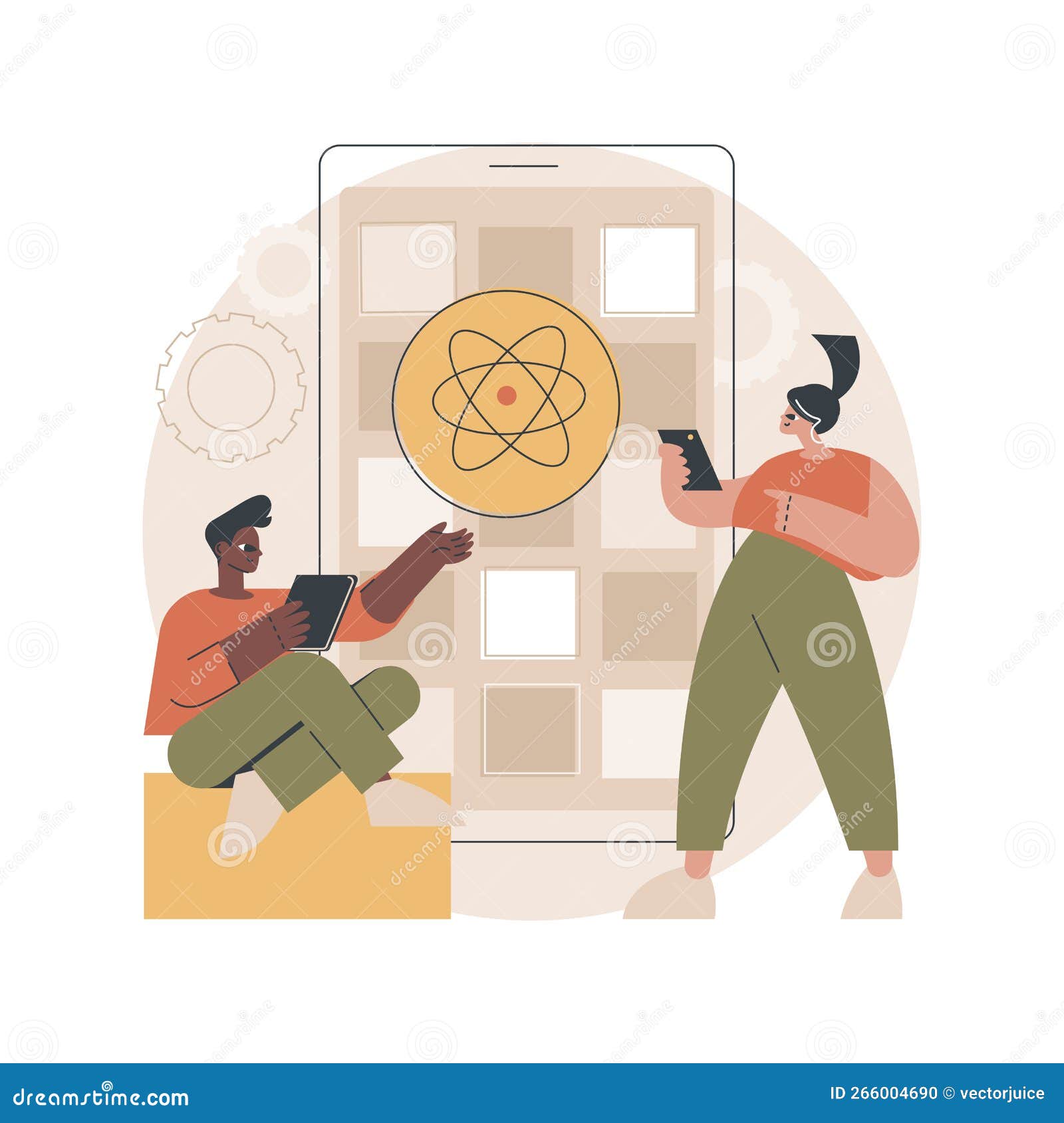 React Native Mobile App Abstract Concept Vector Illustration Stock Vector - Illustration of ...