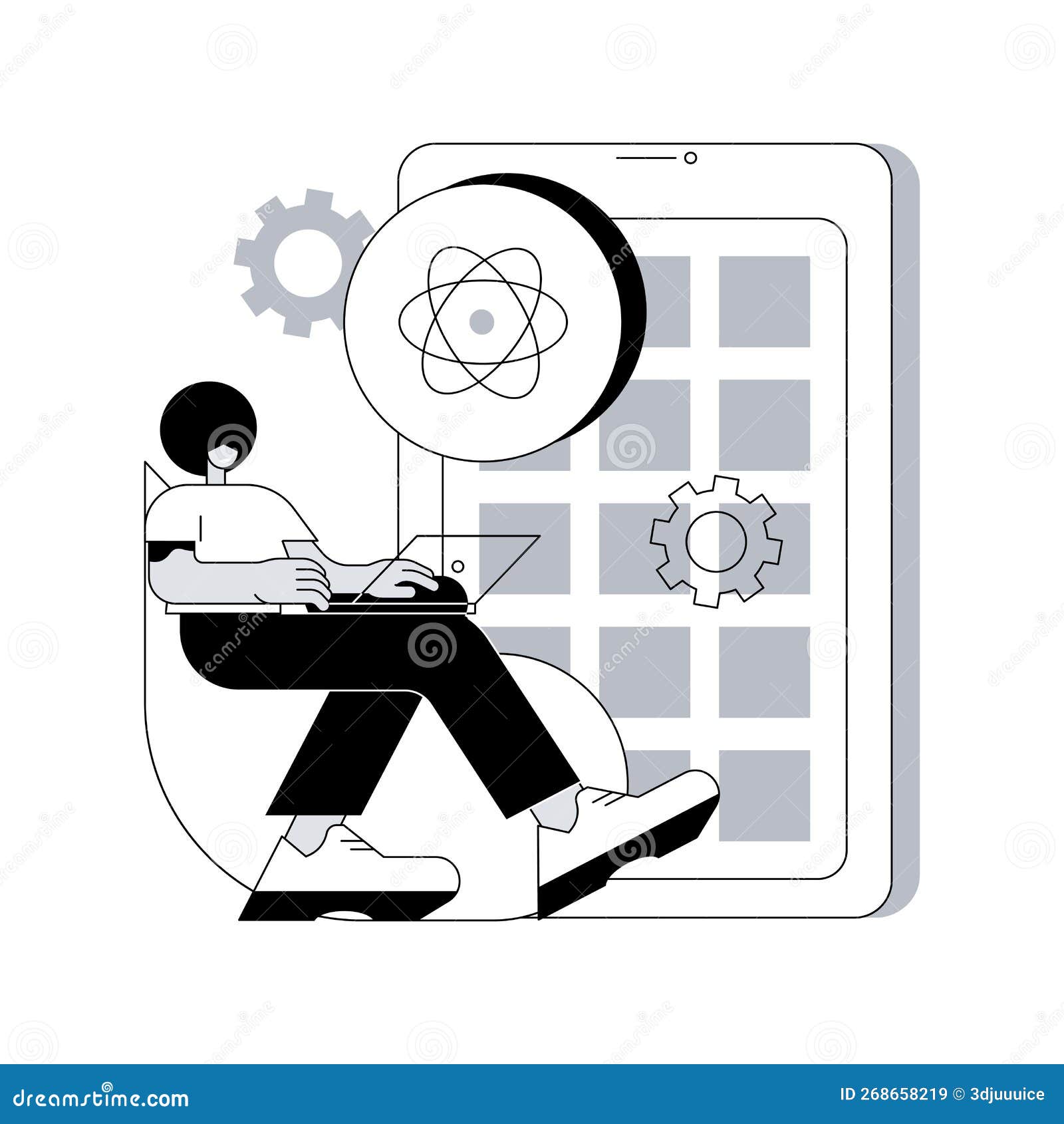 React Native Mobile App Abstract Concept Vector Illustration. Stock Vector - Illustration of ...