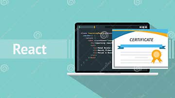 React Native Programming Online Learning Certification School Stock ...