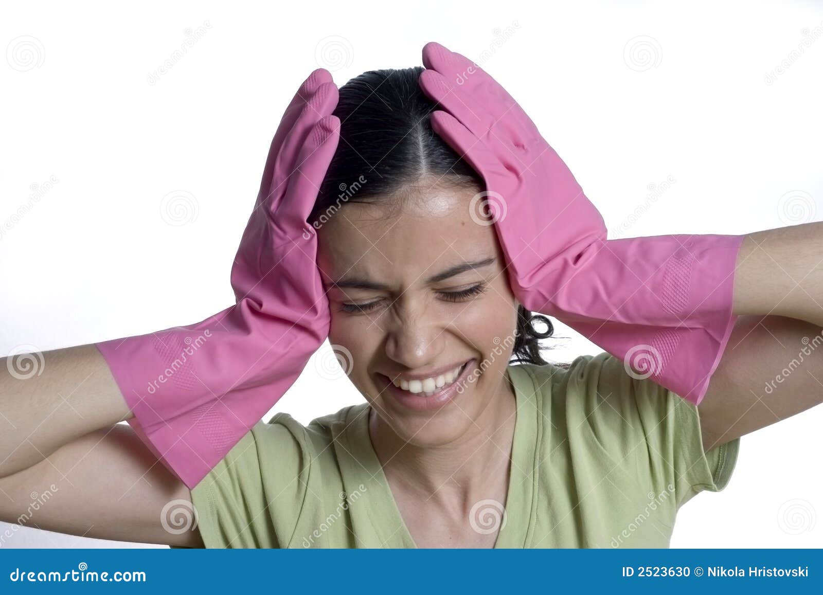 Reaction of house-cleaning stock photo. Image of overworked - 2523630