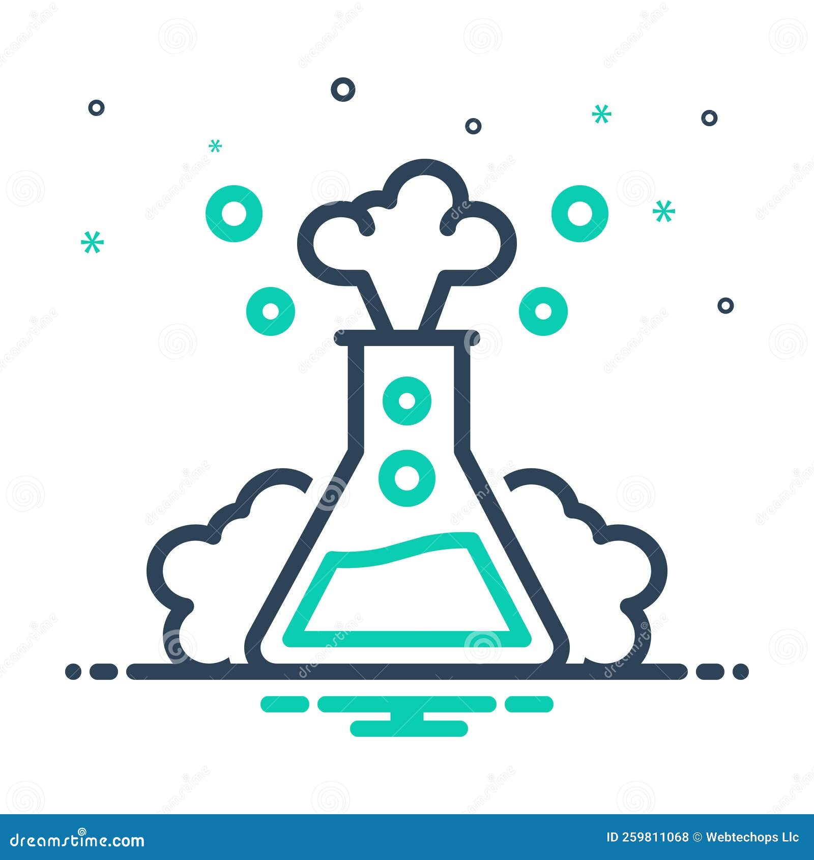 Mix Icon for Reaction, Laboratory and Chemical Stock Illustration ...