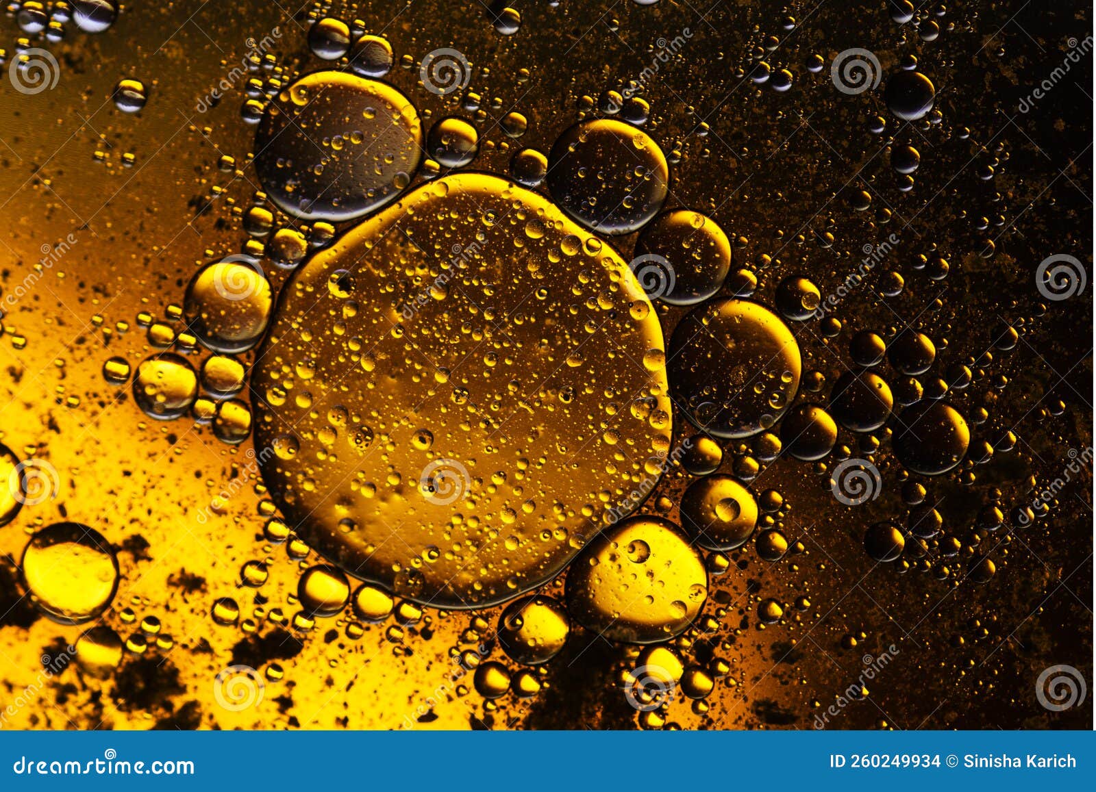 Reaction of liquid bubbles stock photo. Image of liquid - 260249934