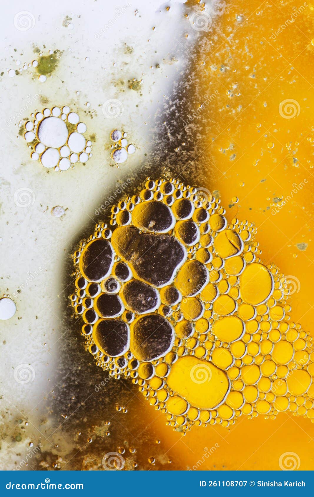 Reaction of liquid bubbles stock image. Image of glitter - 261108707